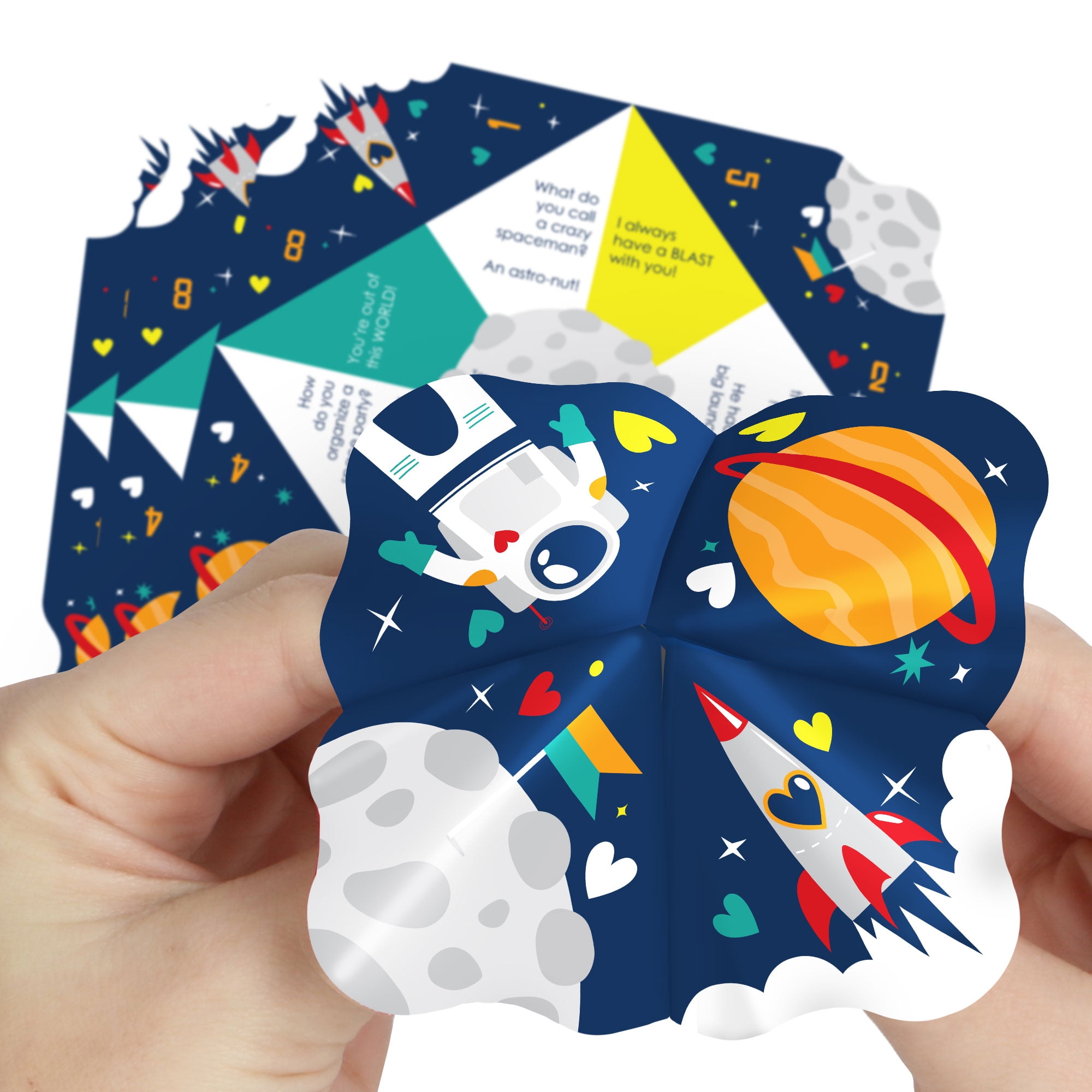 Big Dot of Happiness Blast Off to Outer Space - Rocket Ship Valentine’s ...