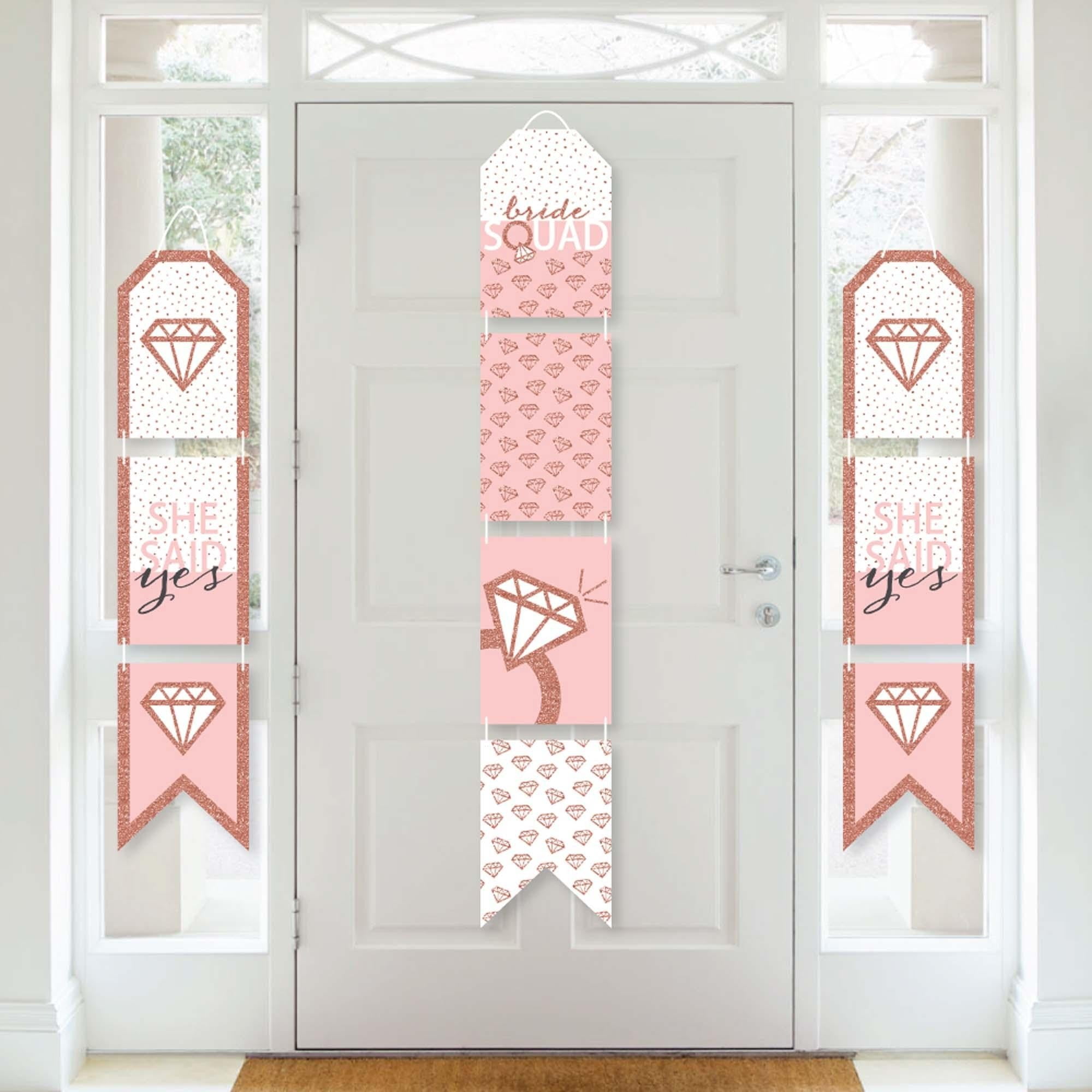 Big Dot of Happiness Bride Squad - Hanging Vertical Paper Door Banners ...
