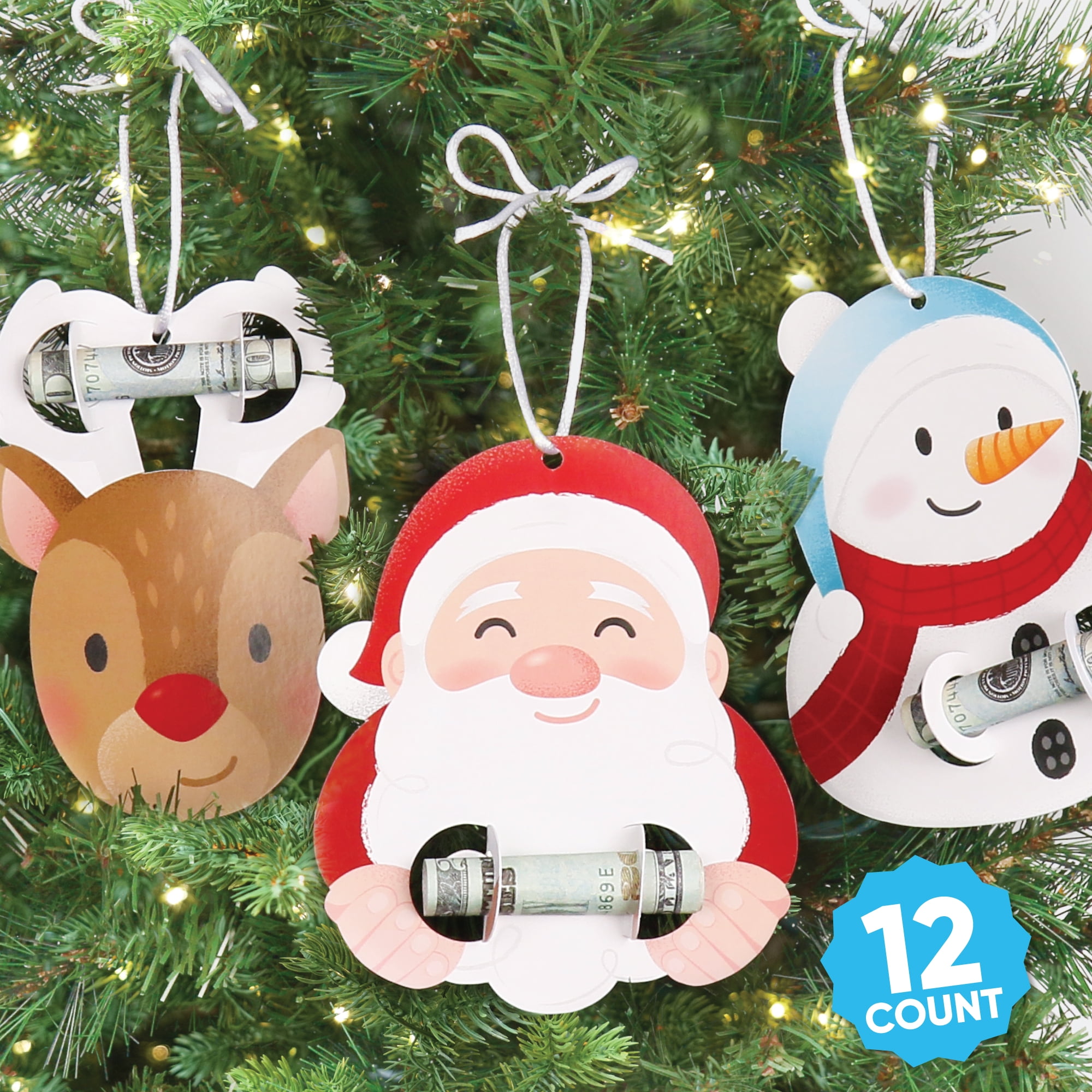 Big Dot of Happiness Christmas Ornament Money Holder Cards, Christmas ...