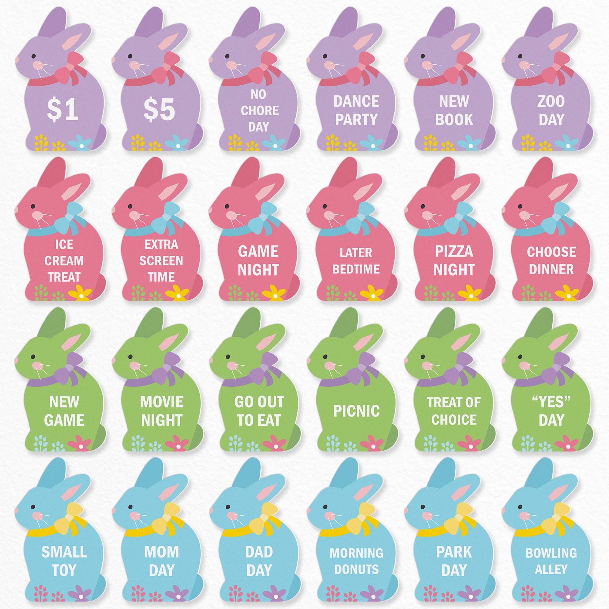 Big Dot of Happiness Colorful Easter Egg Hunt Token Stuffers, 24 Count ...