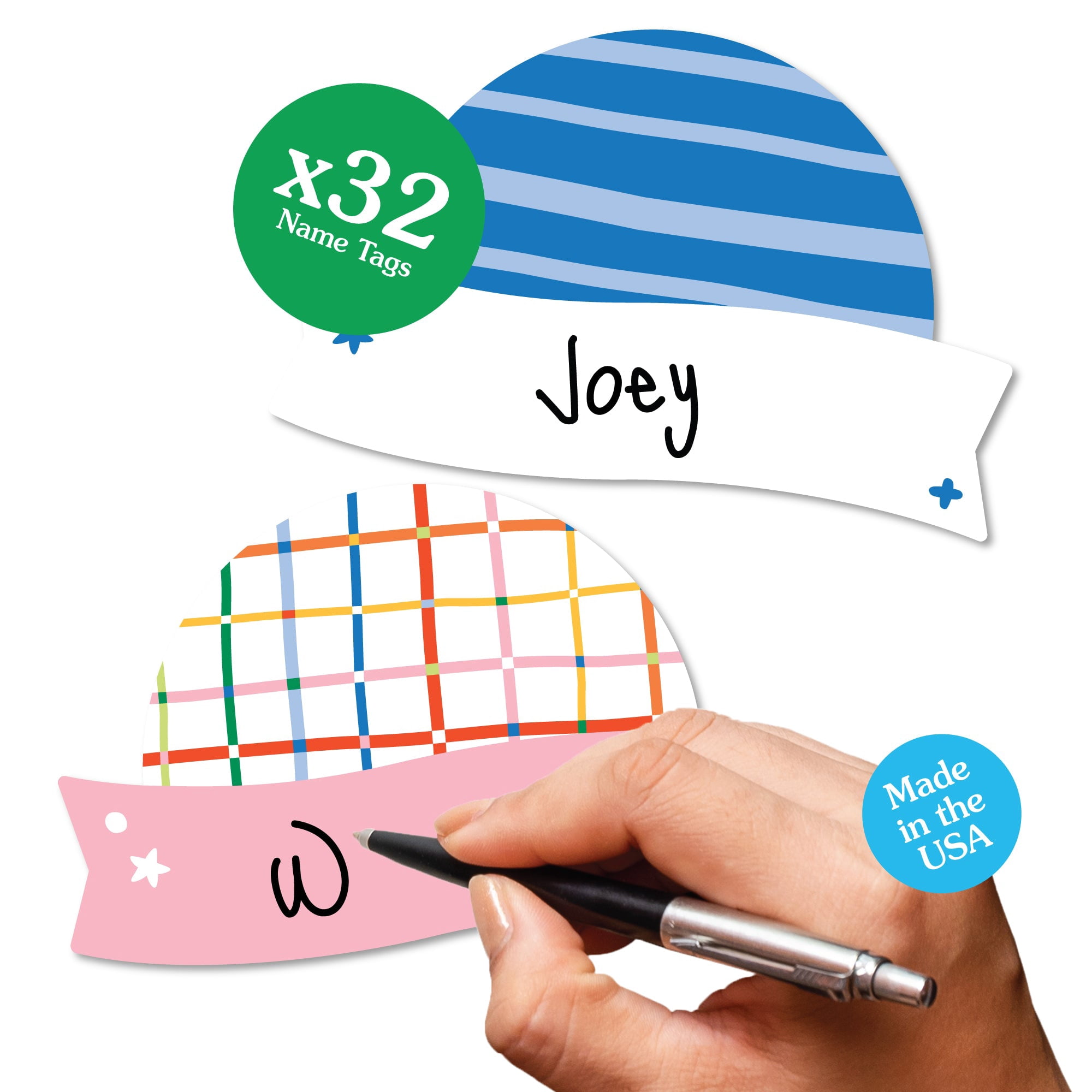 Big Dot of Happiness Colorful Primary Classroom Name Tags, DIY Desk ...
