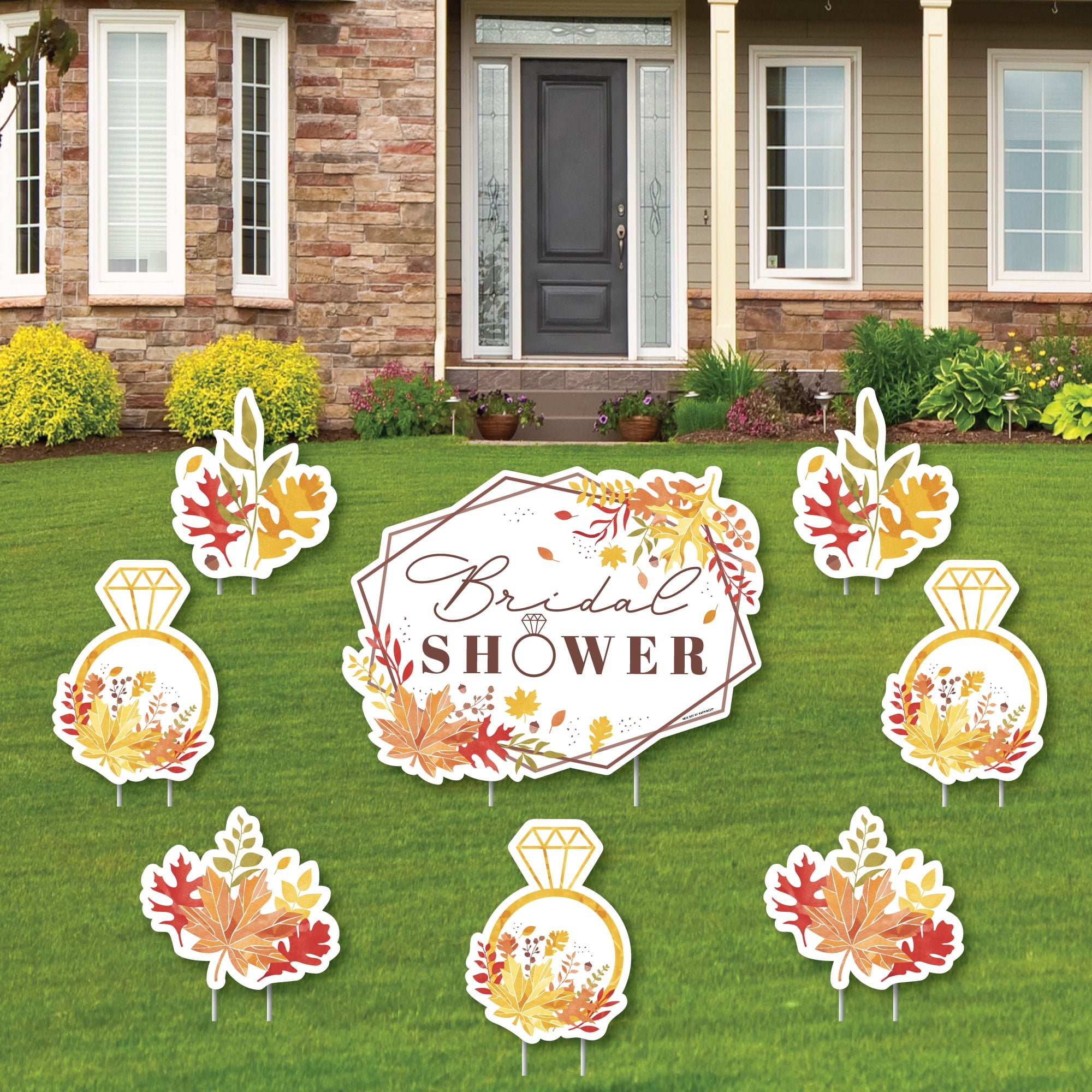 Big Dot of Happiness Fall Foliage Bride - Yard Sign and Outdoor Lawn ...