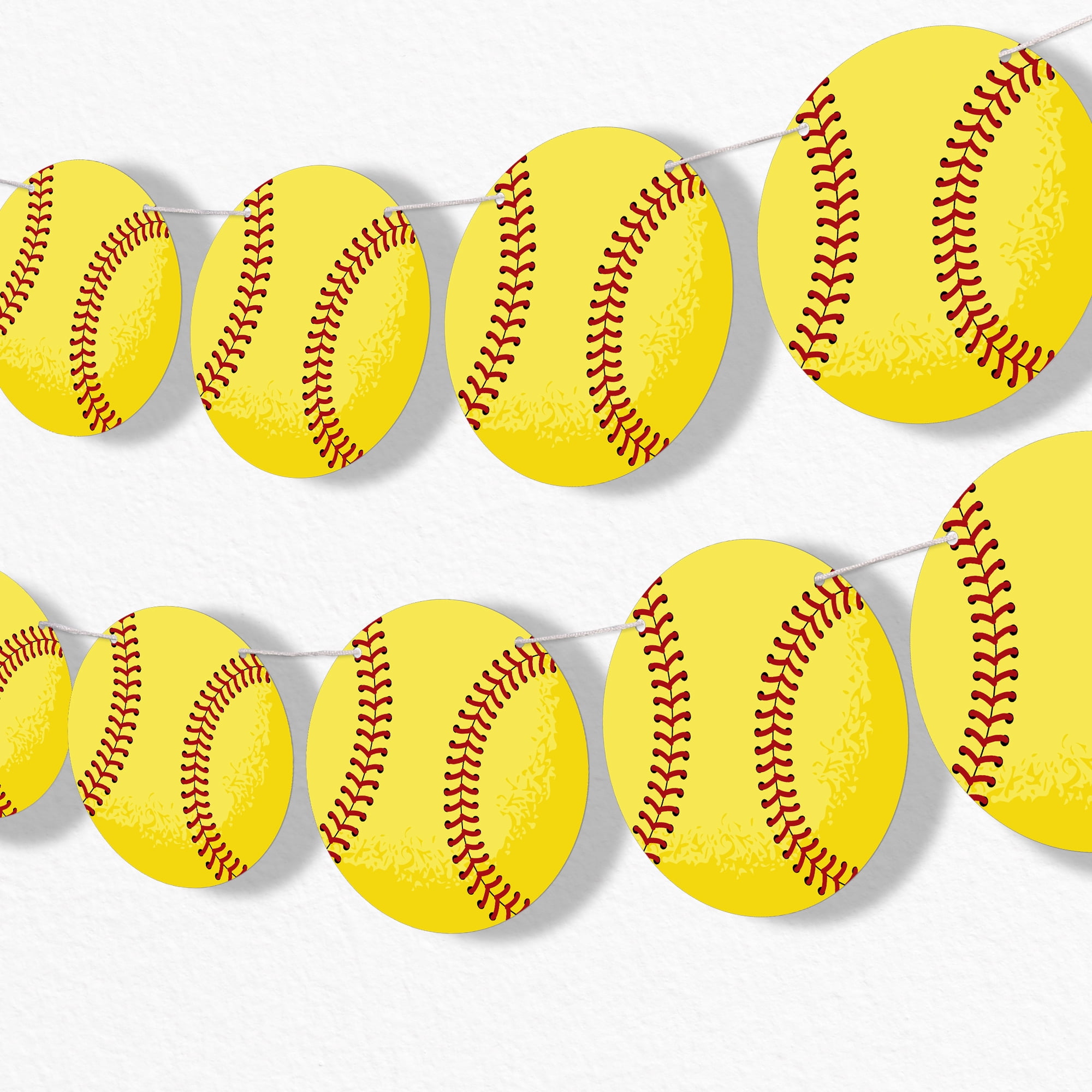 Big Dot of Happiness Fastpitch Softball Garland Banner, Sports Birthday ...