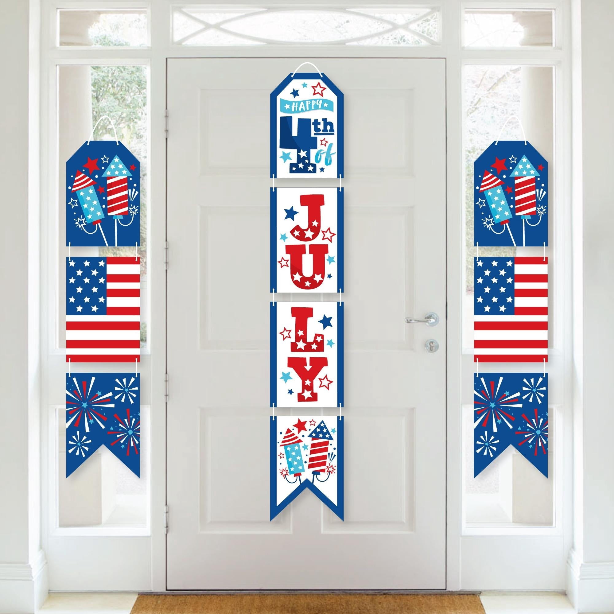Big Dot of Happiness Firecracker 4th of July - Hanging Vertical Paper ...