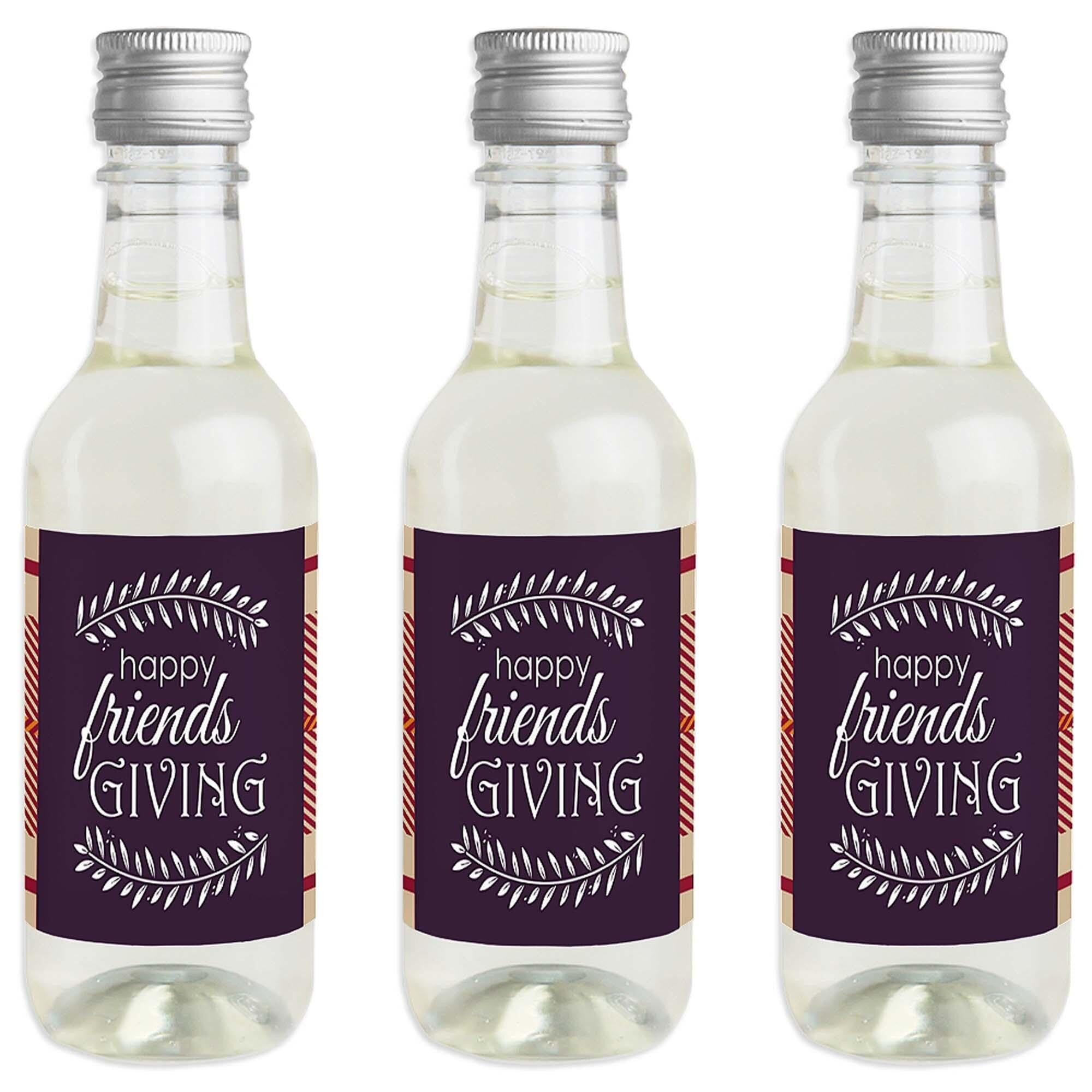 Big Dot of Happiness Friends Thanksgiving Feast - Mini Wine & Champagne ...