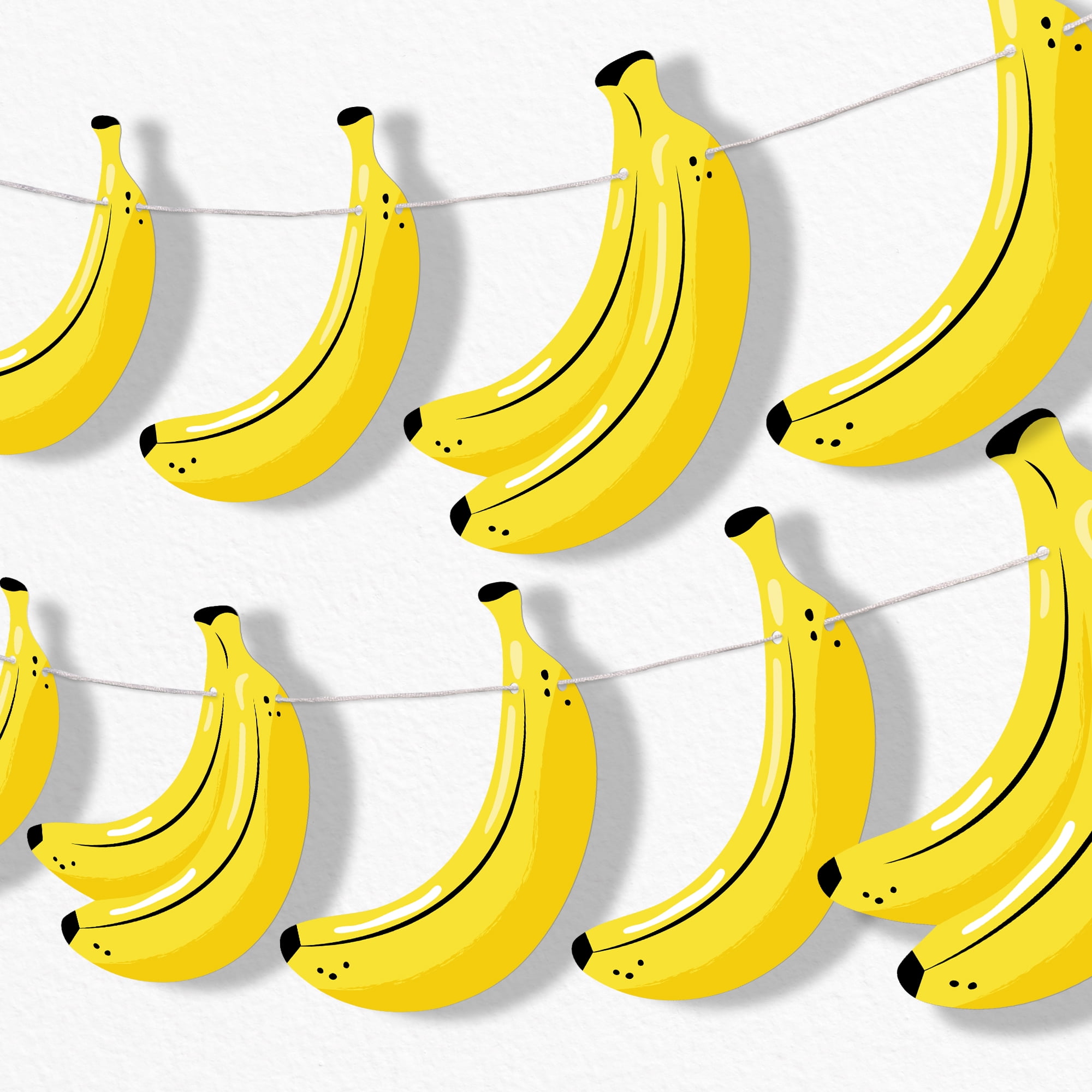 Big Dot of Happiness Let's Go Bananas Garland Banner, Tropical Party ...