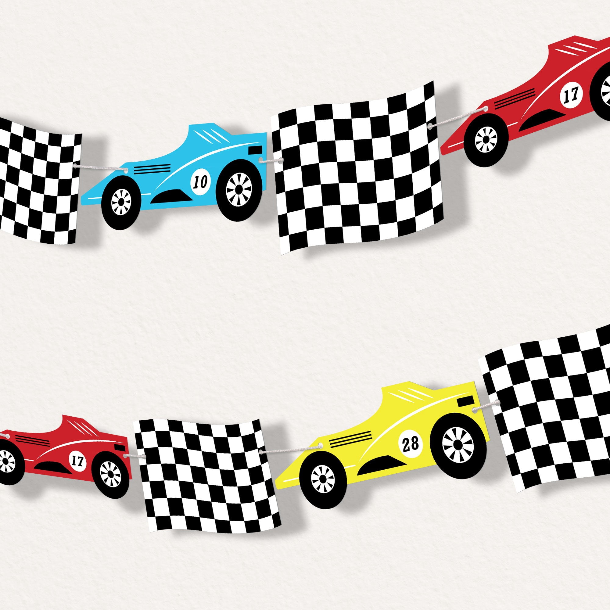 Big Dot of Happiness Let's Go Racing - Racecar Garland Banner, Race Car ...