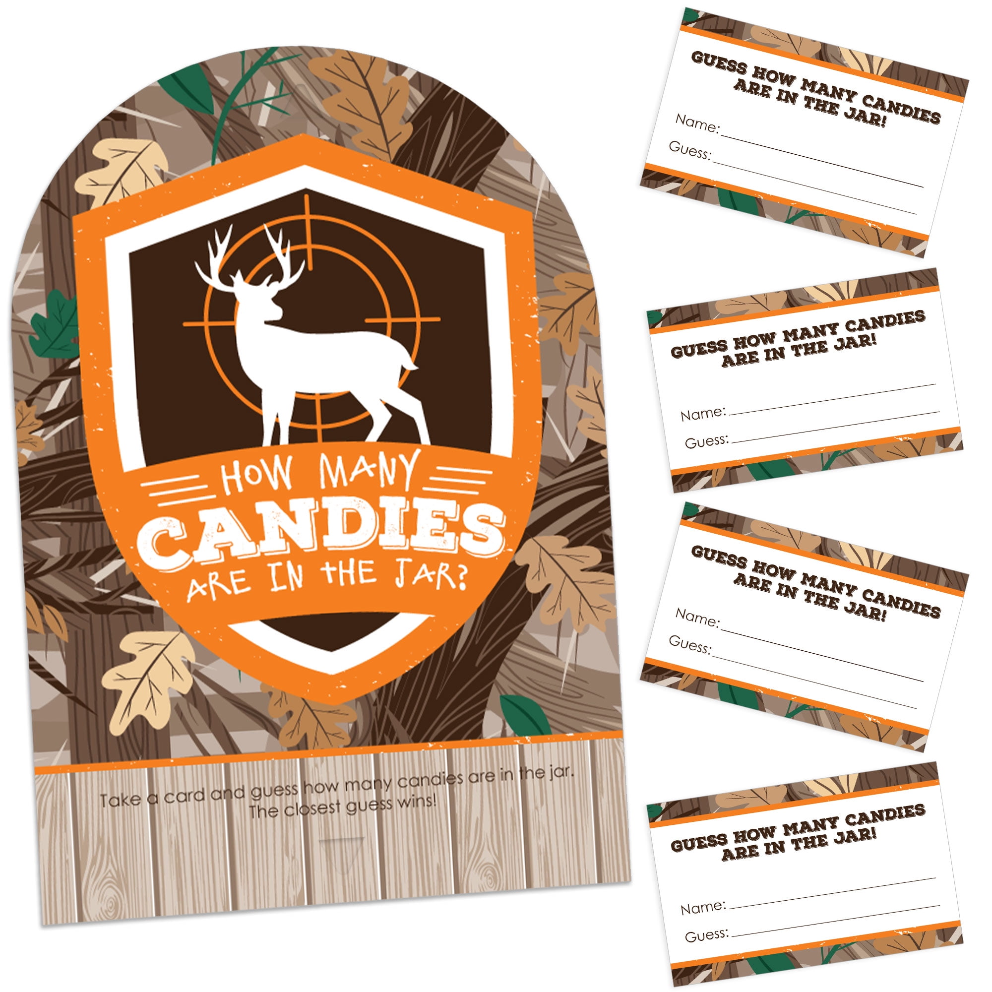 Big Dot of Happiness Gone Hunting - How Many Candies Deer Hunting Camo ...