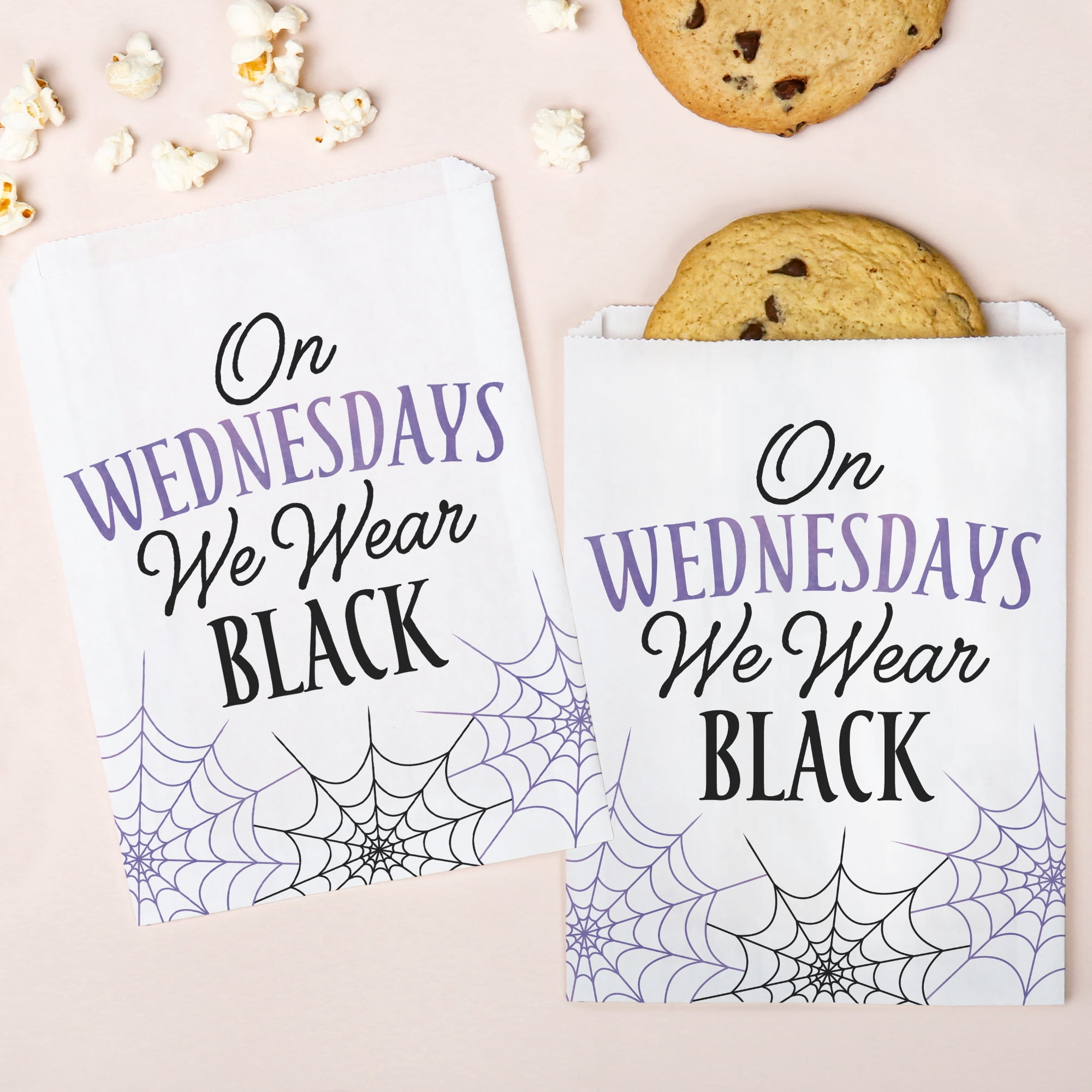 Big Dot of Happiness Goth Girl Paper Treat Bags, Black & Purple Party ...
