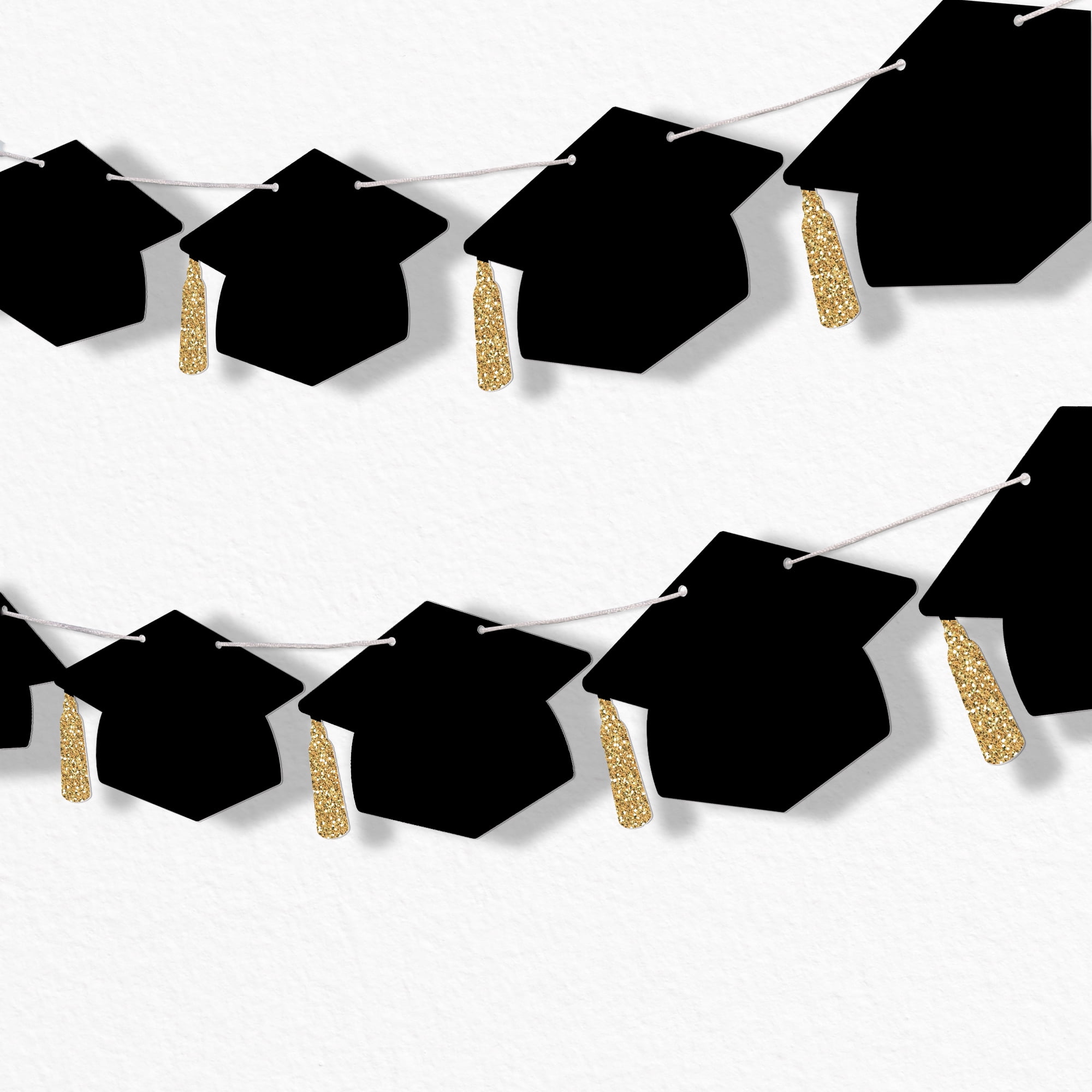 Big Dot of Happiness Graduation Cap Garland Banner, High School ...