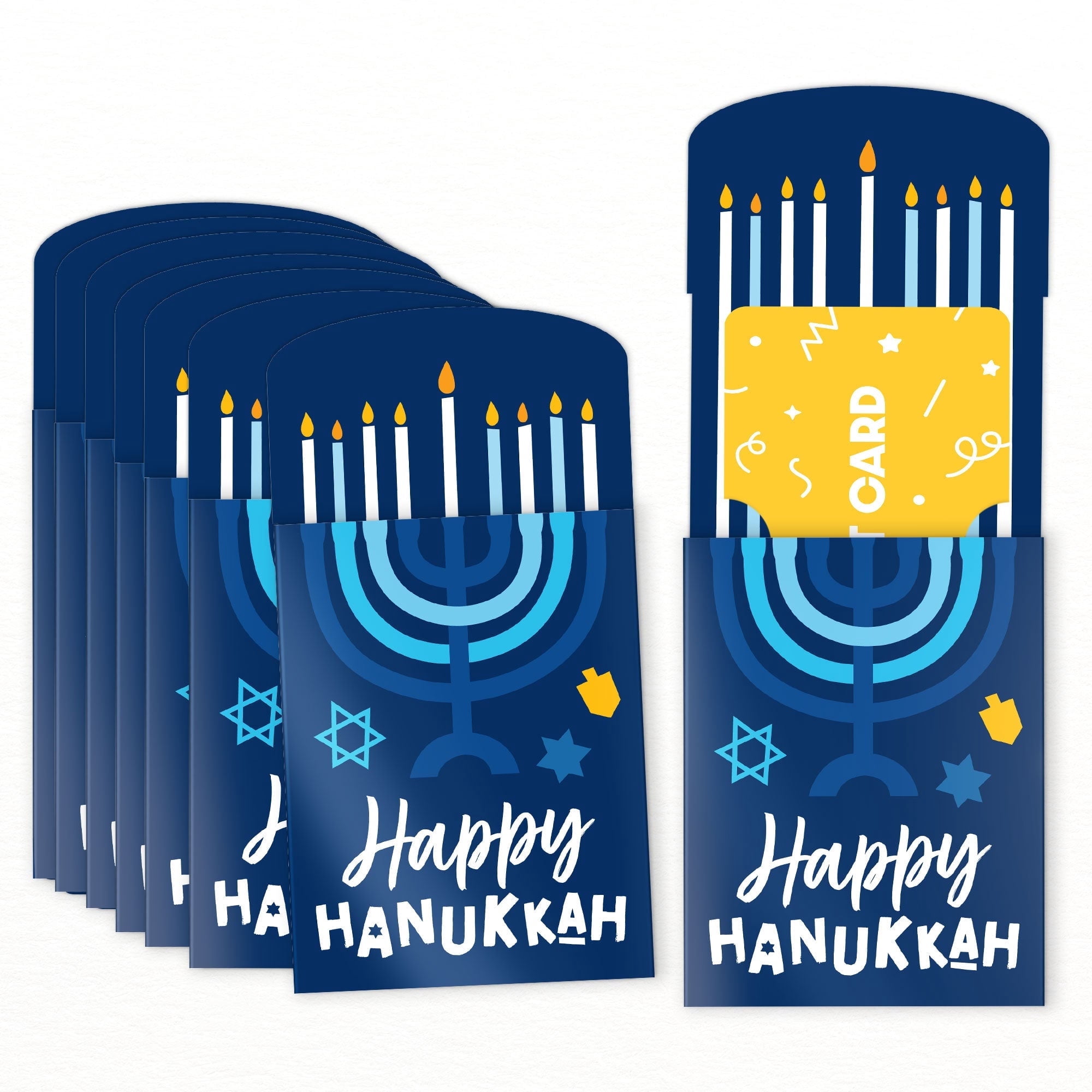 Big Dot of Happiness Hanukkah Menorah Bow Card - Chanukah Holiday Party ...
