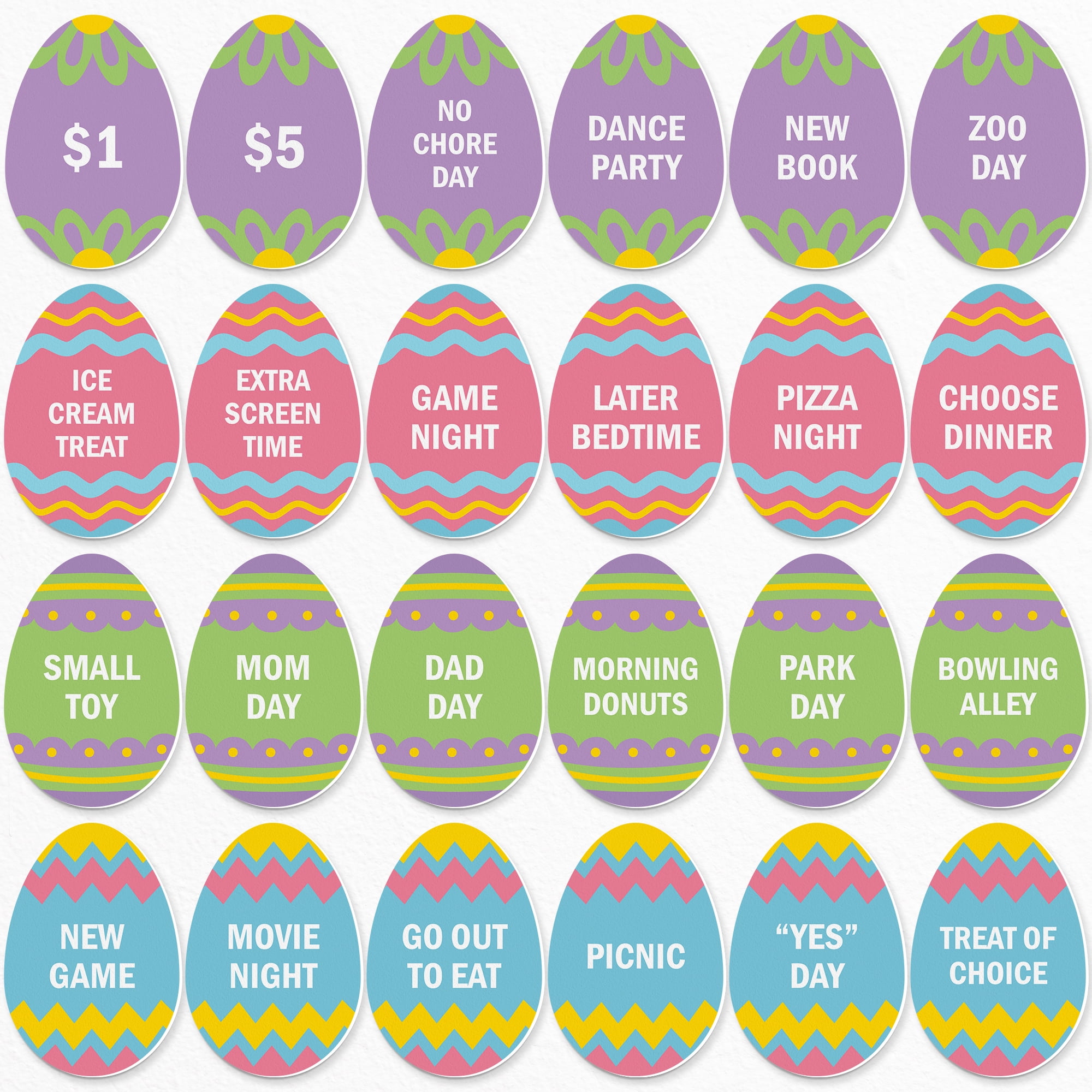 Big Dot of Happiness Hippity Hoppity Easter Egg Hunt Token Stuffers, 24 ...