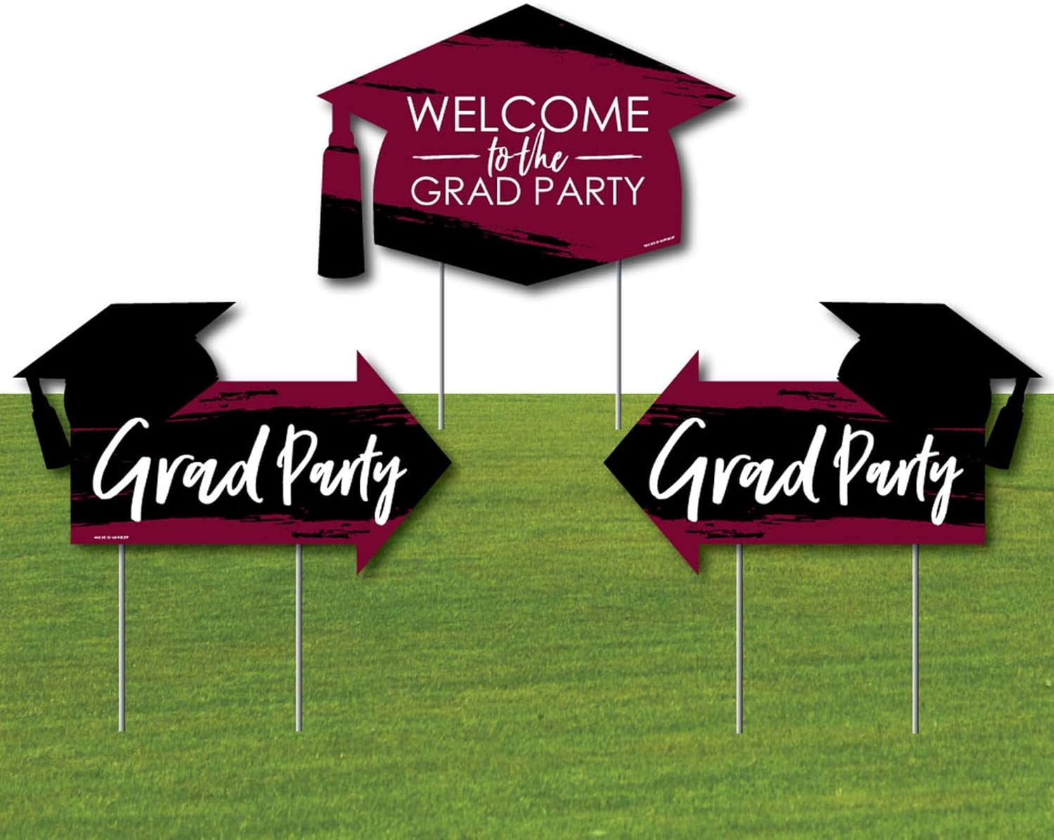 Big Dot of Happiness Maroon Grad - Best is Yet to Come - 2 Burgundy ...