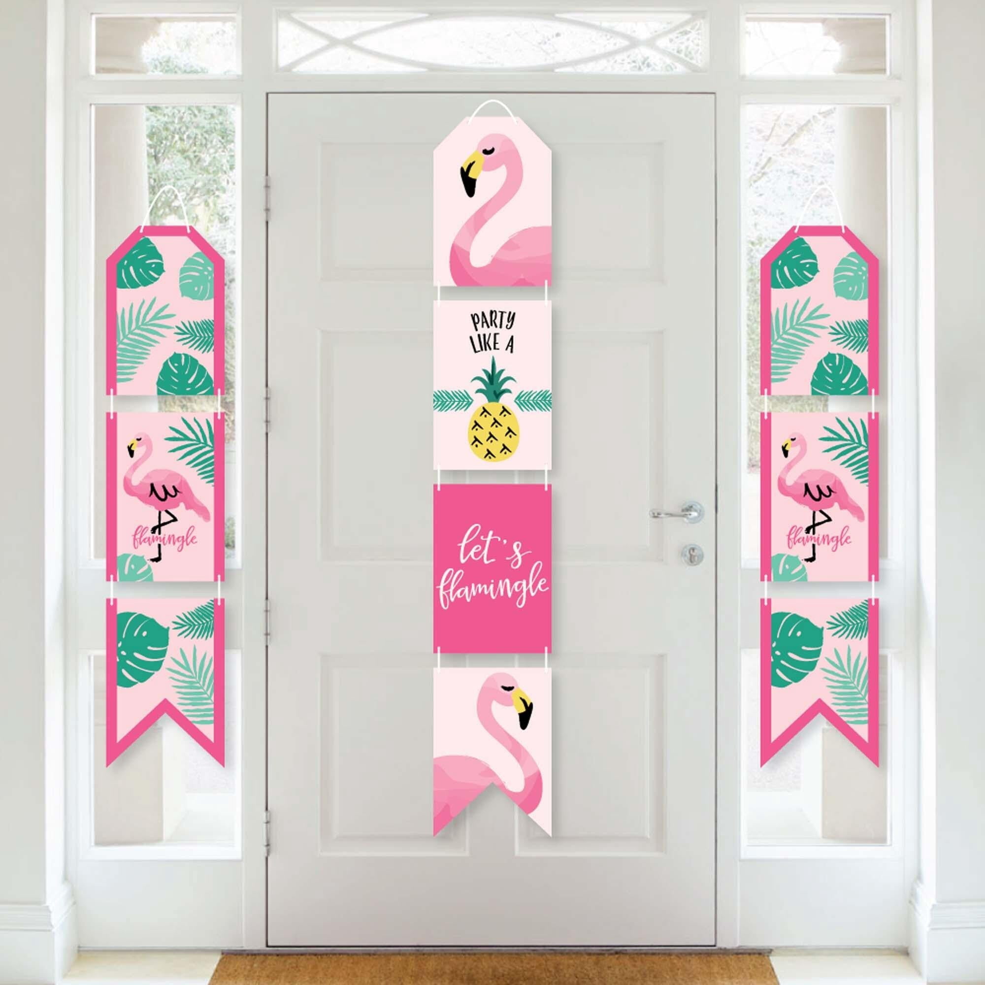 Big Dot of Happiness Pink Flamingo - Party Like a Pineapple - Hanging ...
