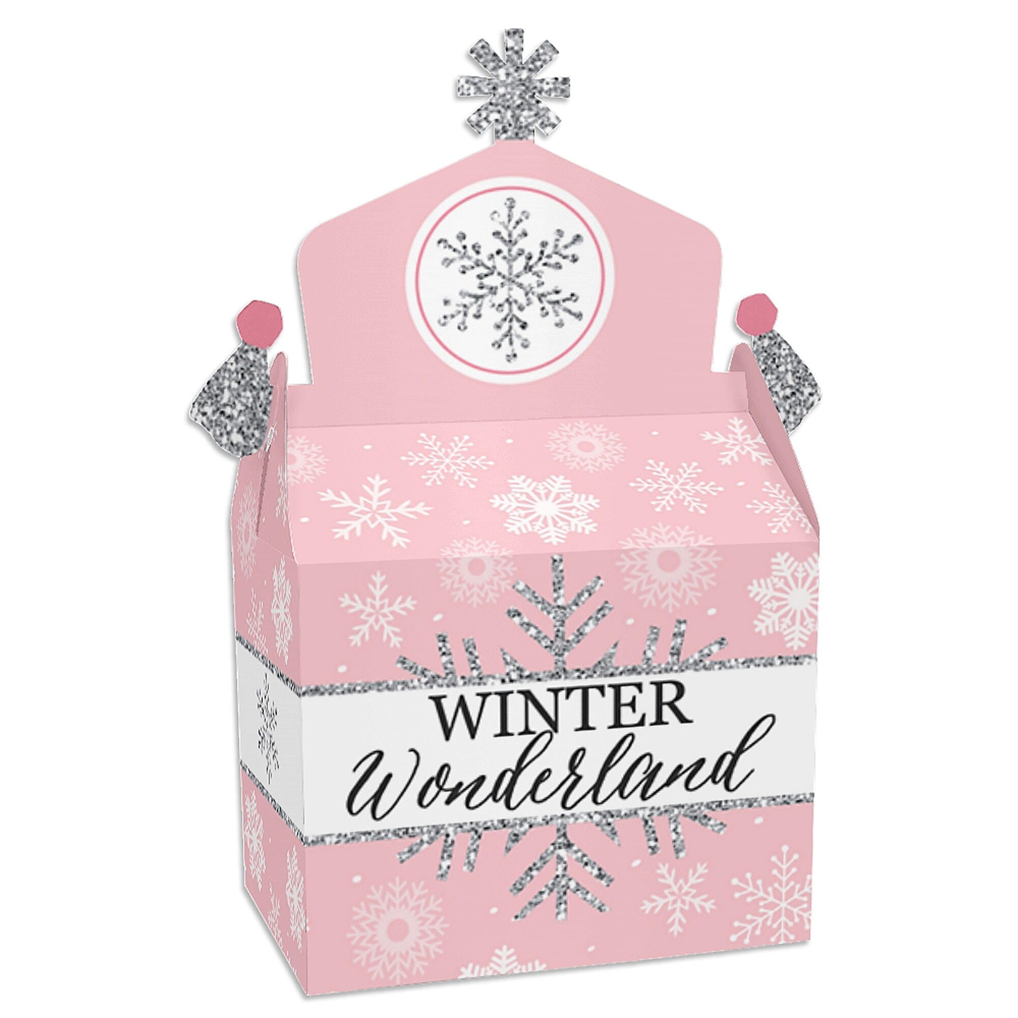 Big Dot of Happiness Pink Winter Wonderland - Treat Box Party Favors ...