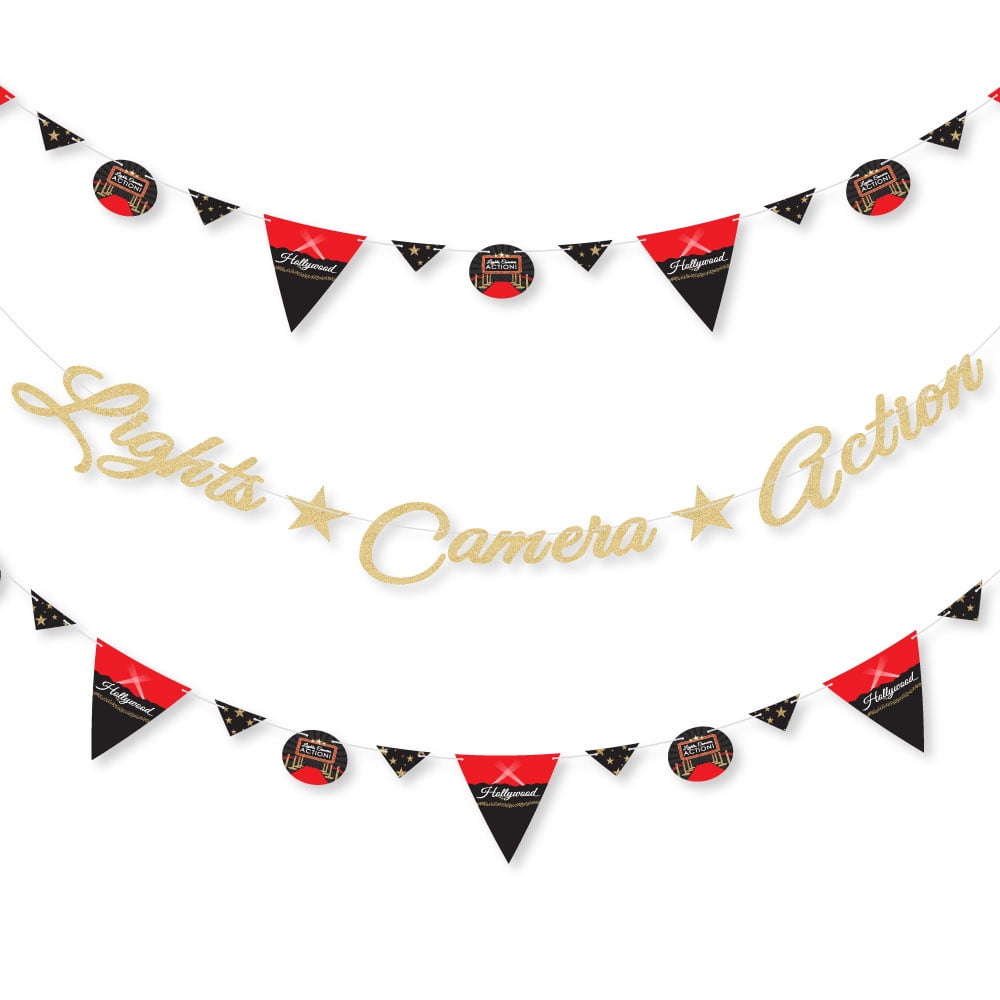 Big Dot of Happiness Red Carpet Hollywood - Movie Party Letter Banner ...