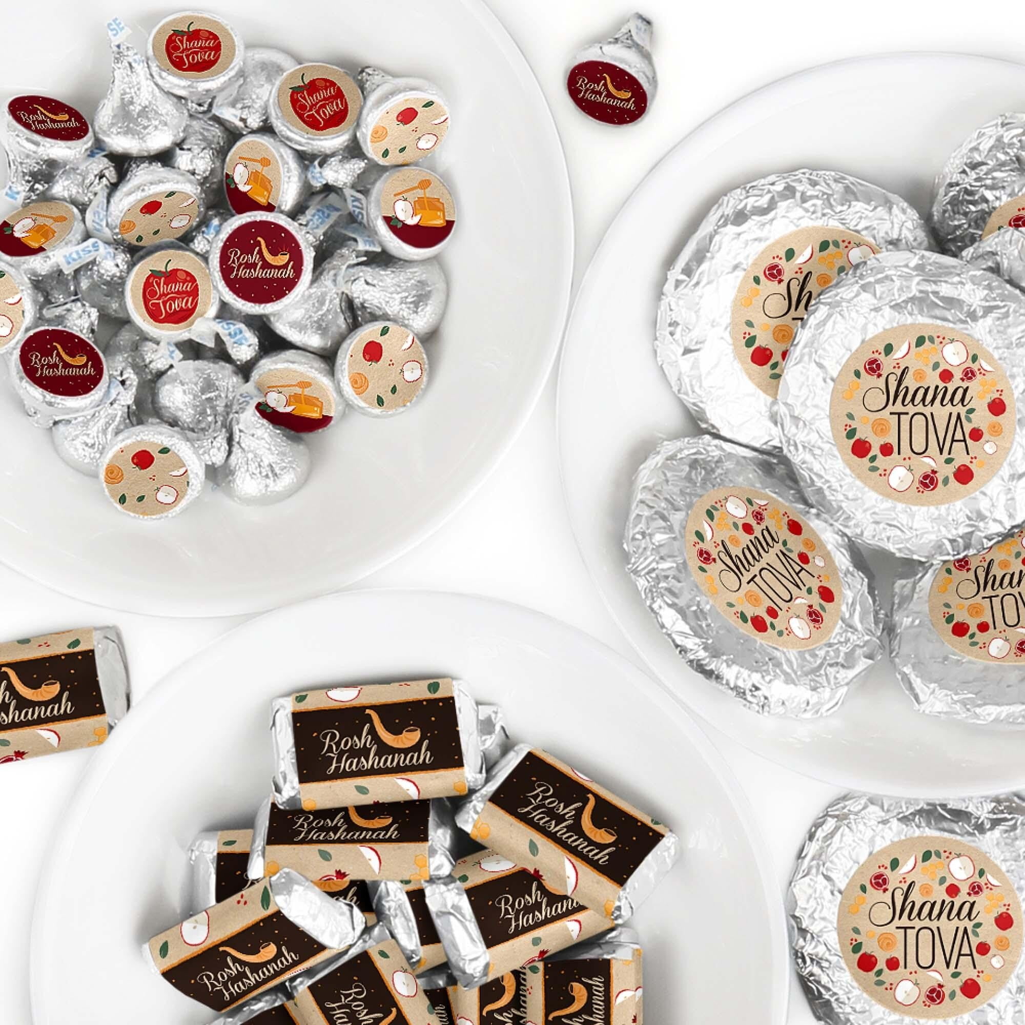 Big Dot of Happiness Rosh Hashanah - Mini Candy Bar Wrappers, Round ...