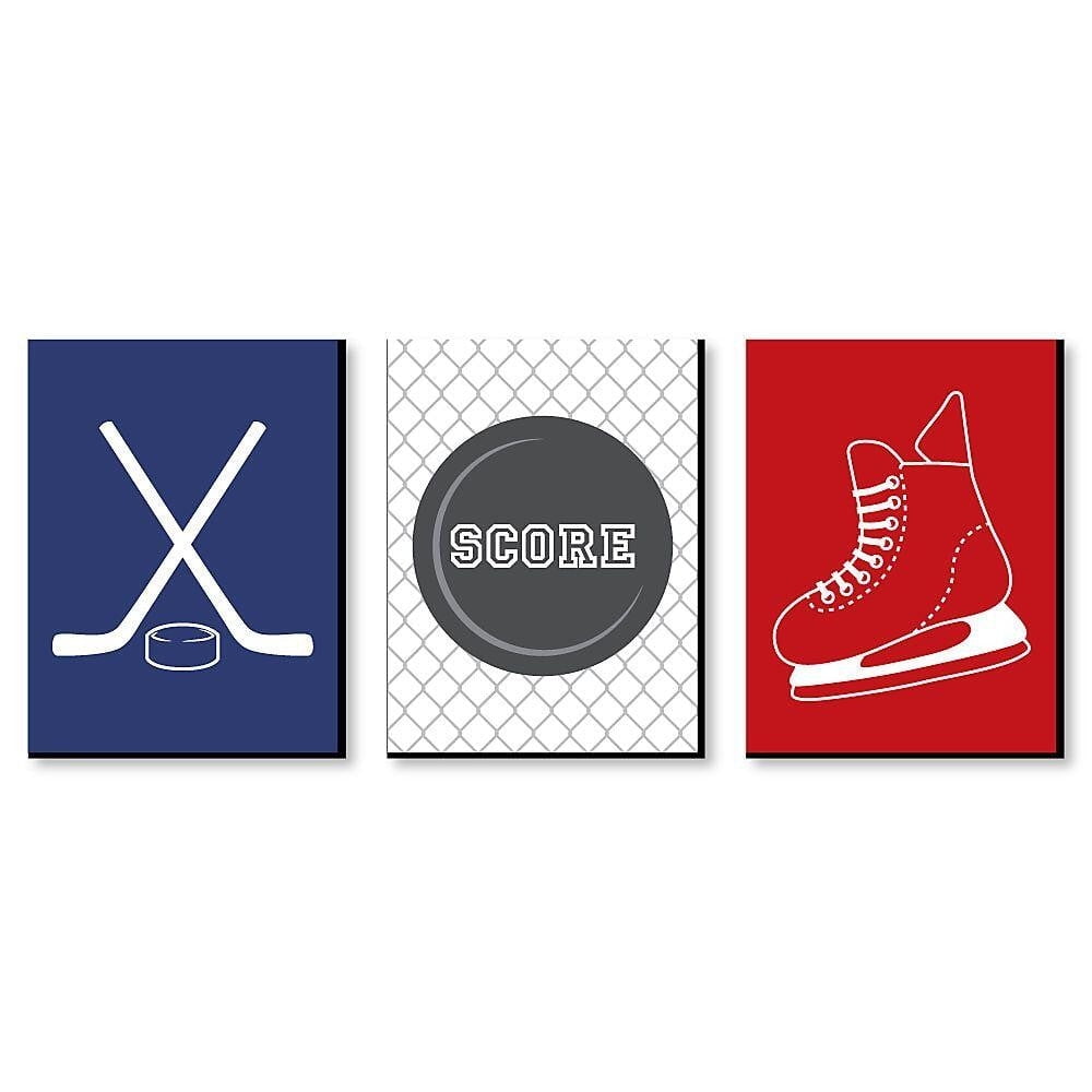 Big Dot of Happiness Shoots and Scores - Hockey - Sports Themed Nursery ...