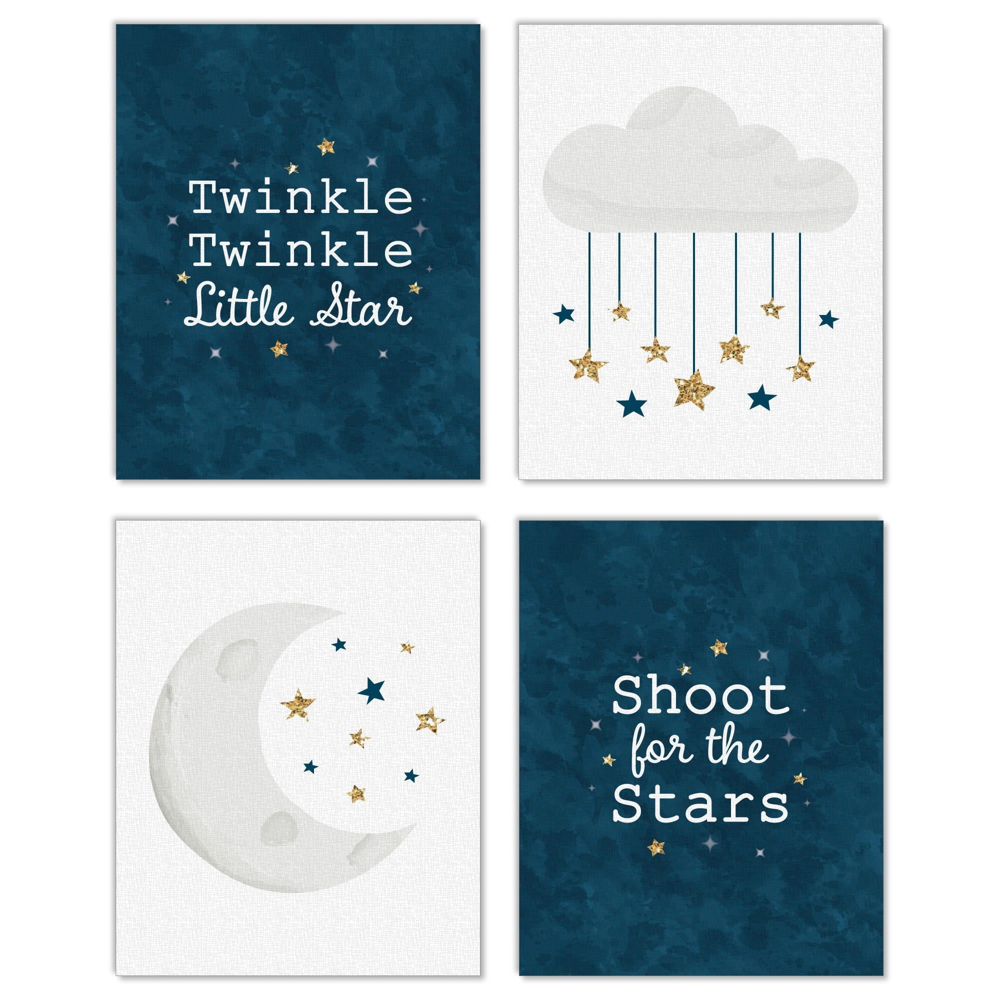 Big Dot of Happiness Twinkle Twinkle Little Star - Unframed Moon ...
