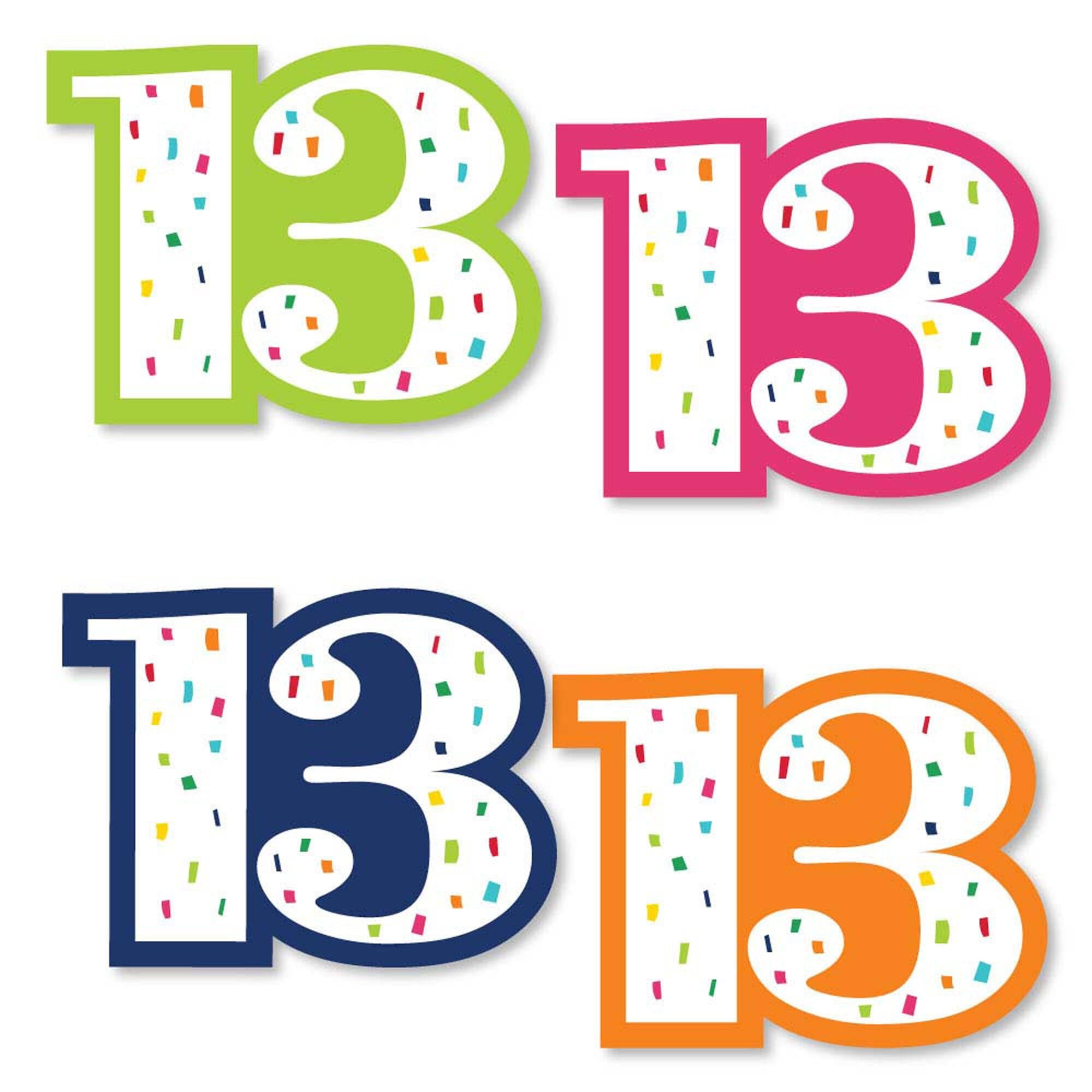 Big Dot of Happiness 13th Birthday - Cheerful Happy Birthday - DIY ...