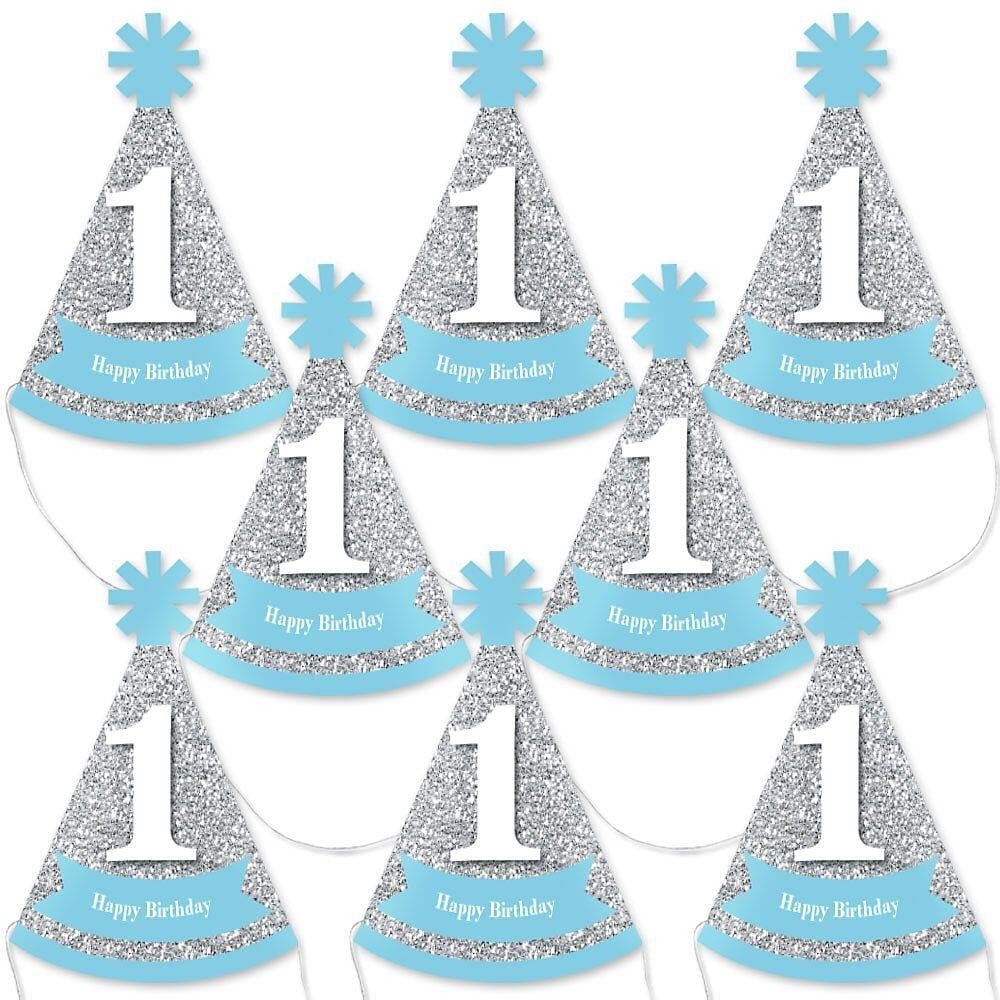 Big Dot of Happiness 1st Birthday Boy - Fun To Be One - Mini Cone First ...