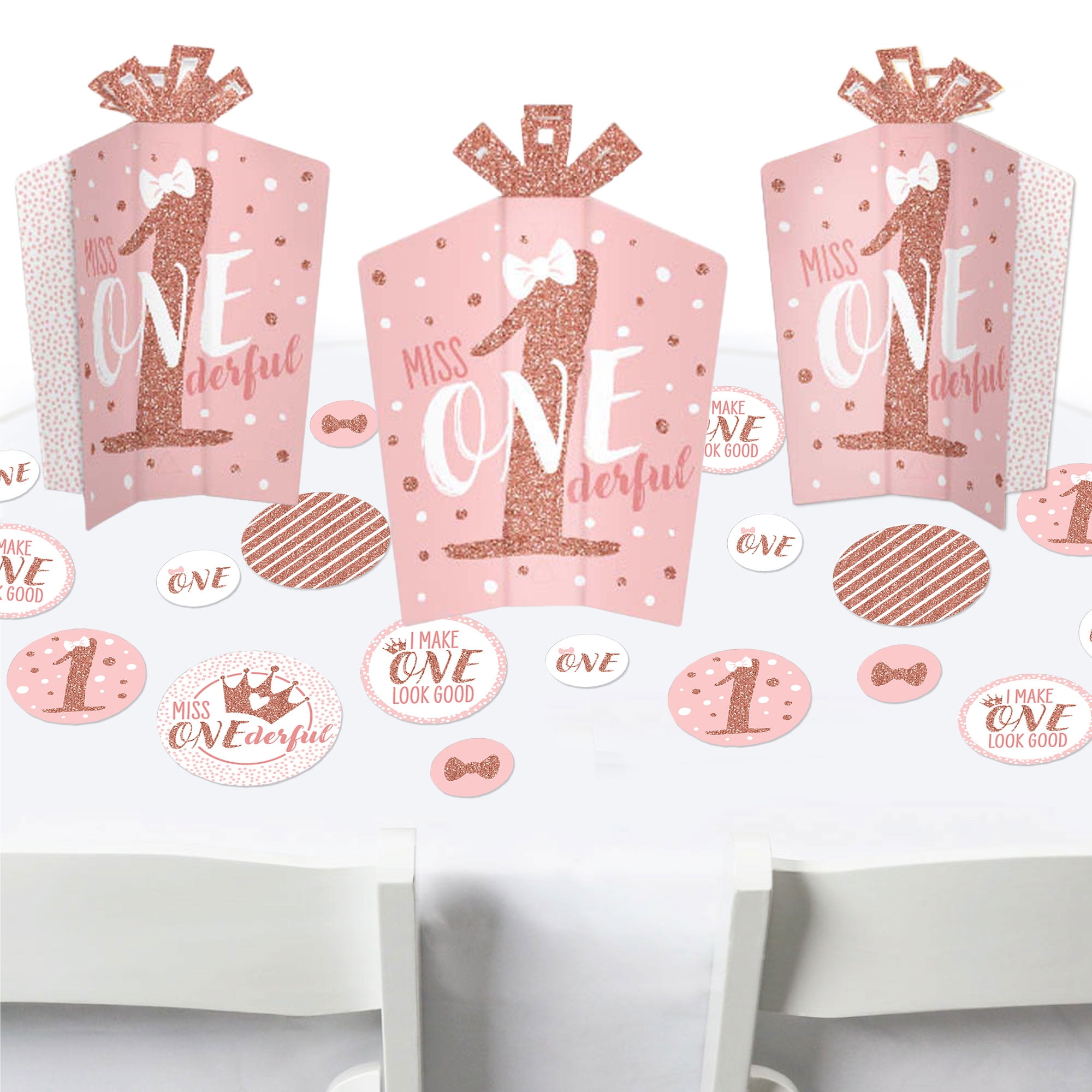 Big Dot of Happiness 1st Birthday Little Miss Onederful - Girl First ...