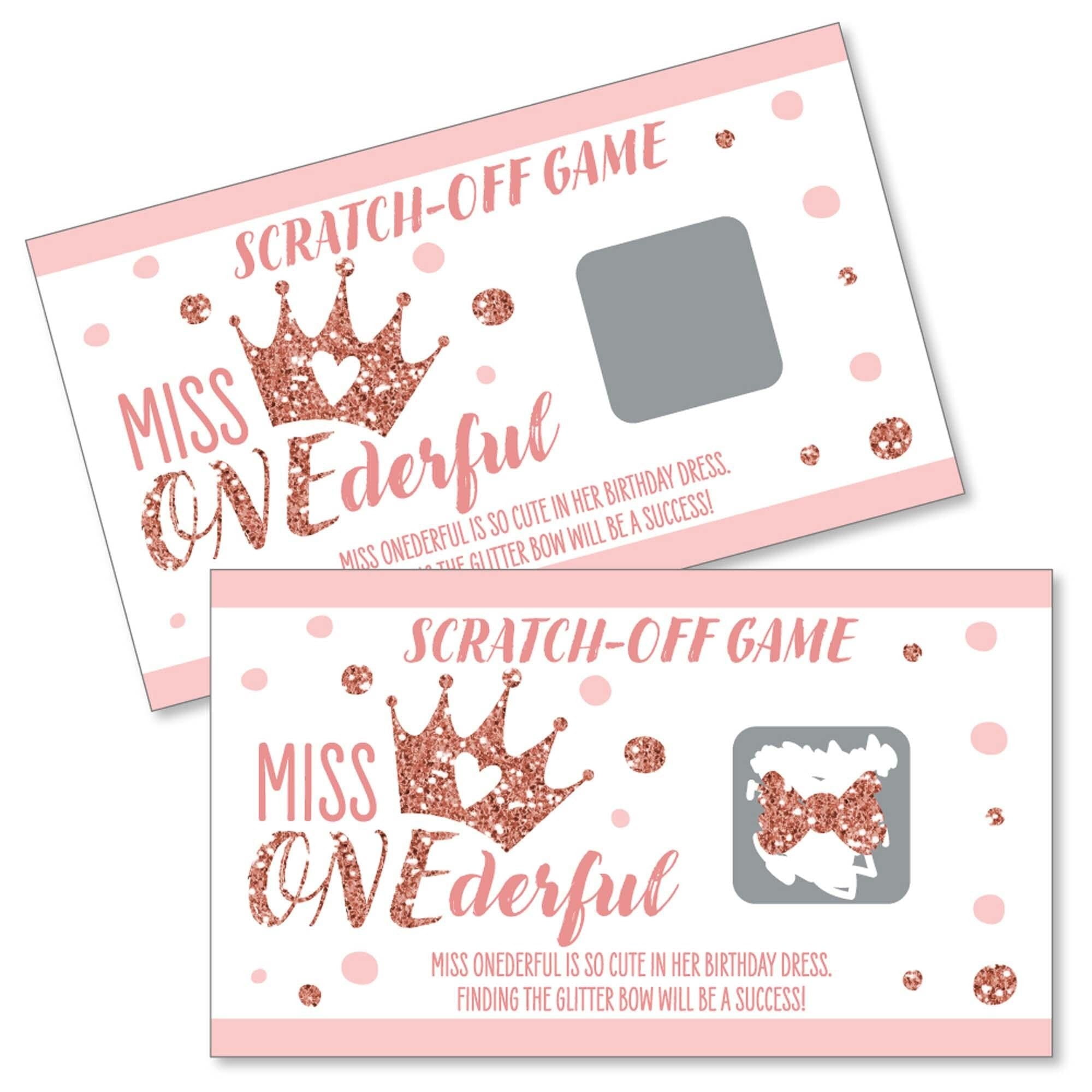 Big Dot of Happiness 1st Birthday Little Miss Onederful - Girl First ...