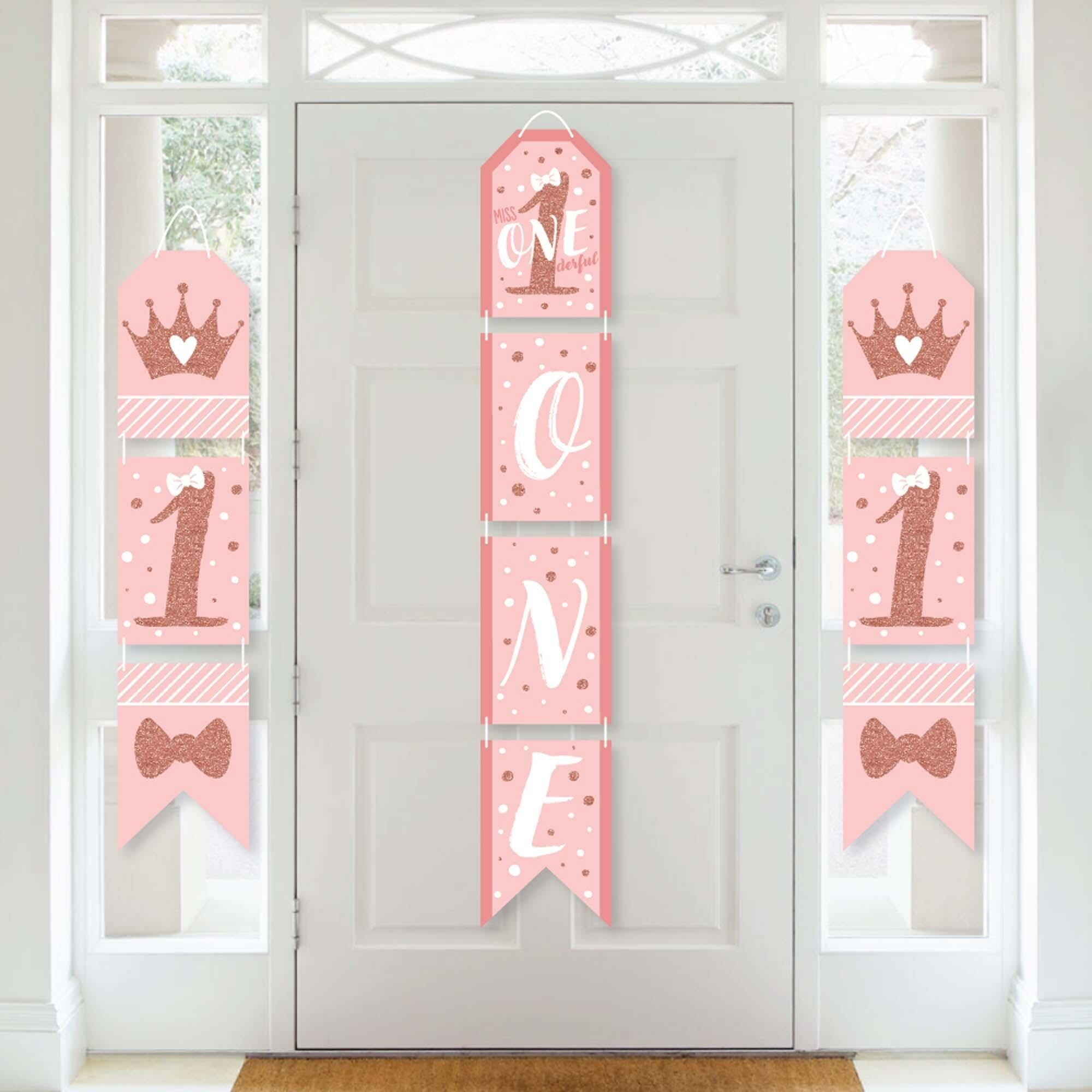 Big Dot of Happiness 1st Birthday Little Miss Onederful - Hanging ...