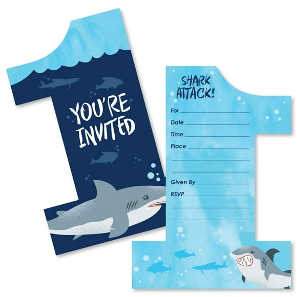 Baby Shark Birthday Invitations