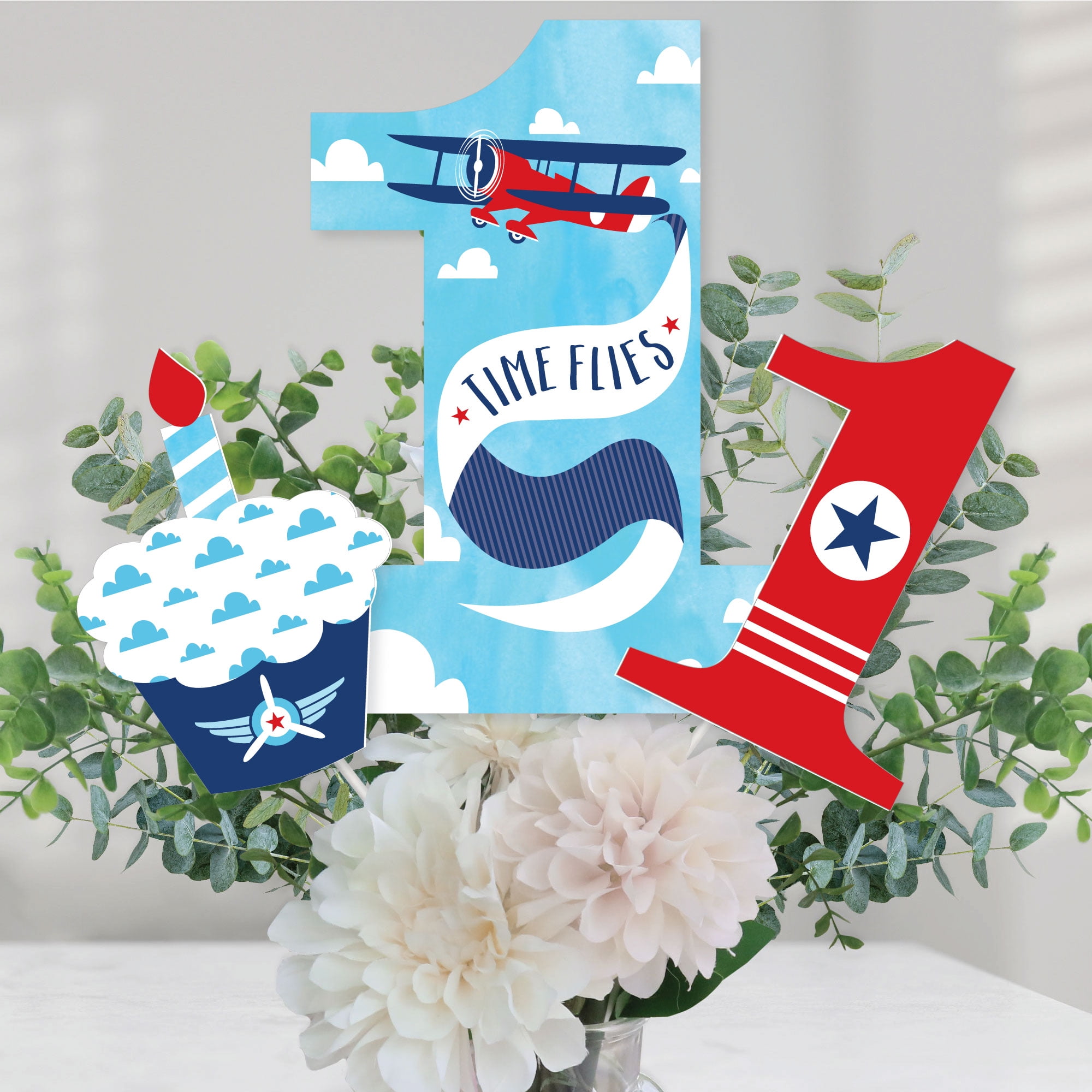 Big Dot of Happiness 1st Birthday Taking Flight - Airplane - Vintage ...