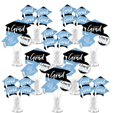 True to Your School Congrats Grad Plastic Table Cover Powder Blue (1ct ...