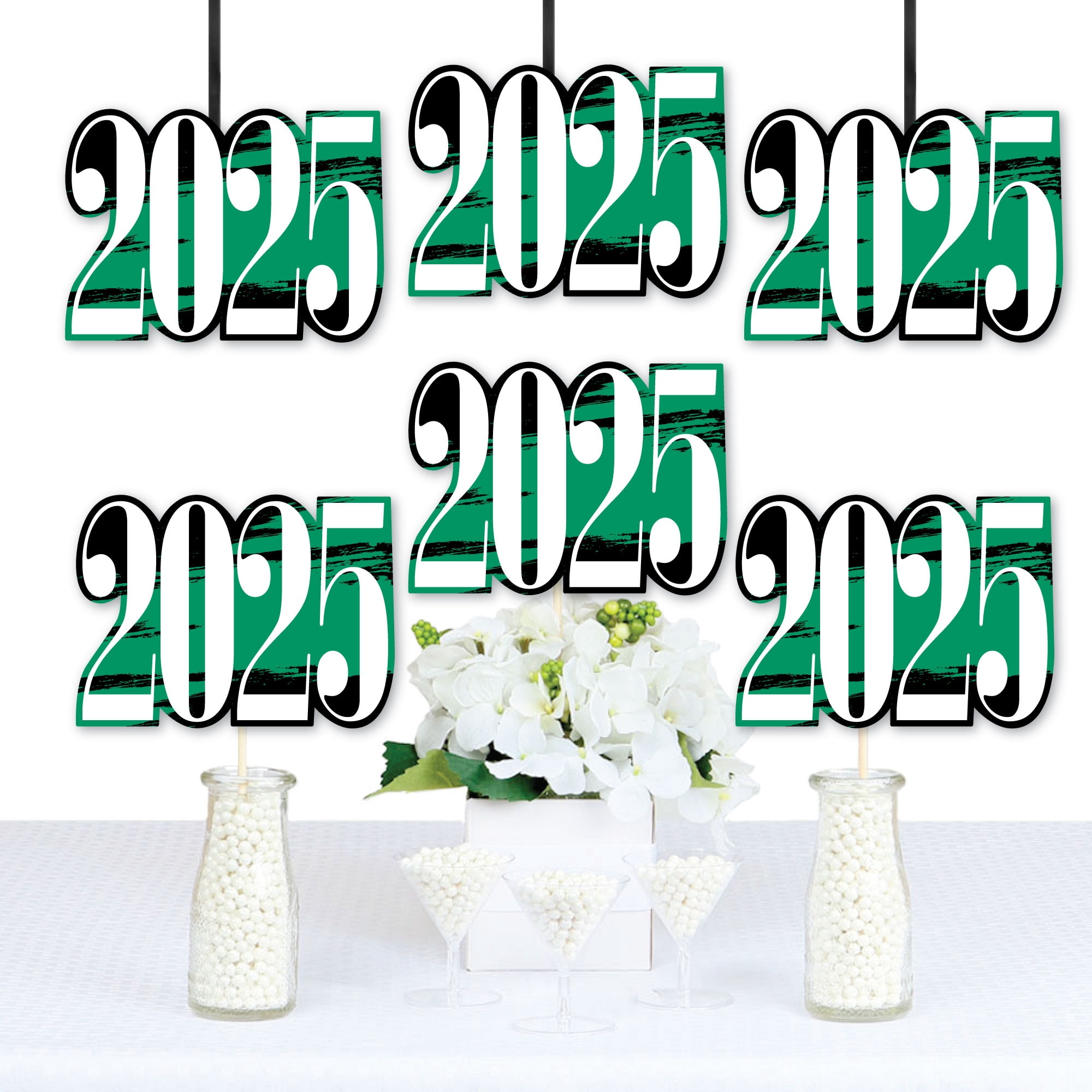 Big Dot of Happiness 2025 Green Graduation Decorations - DIY Party ...