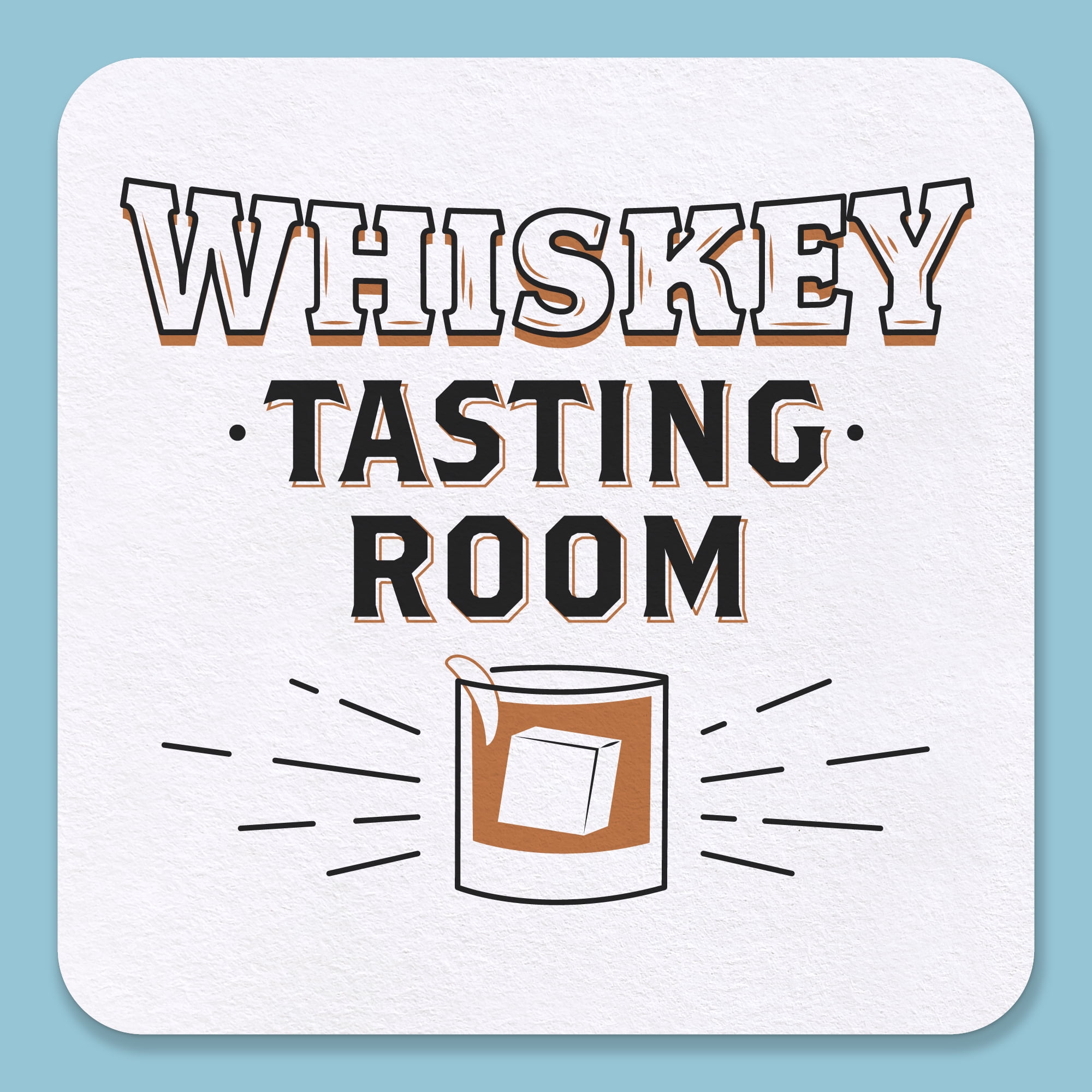 Big Dot of Happiness 25 Ct Whiskey Tasting Room Drink Coasters, 4-Inch ...