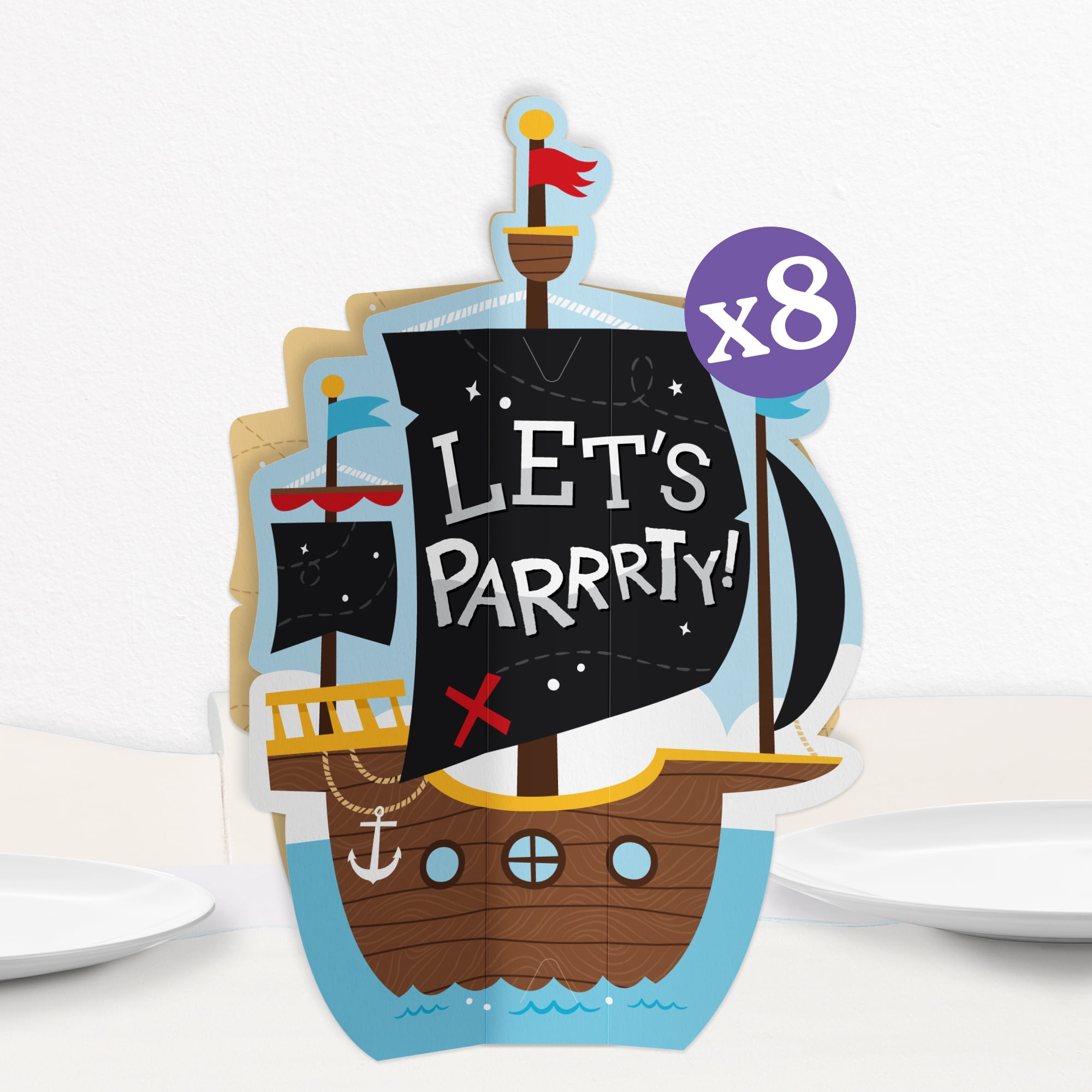 Big Dot of Happiness 3D Pirate Ship Centerpiece Table Decorations ...
