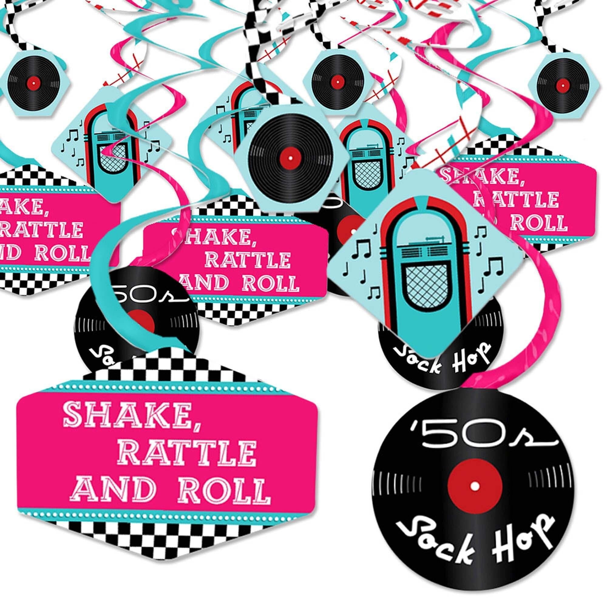 Big Dot of Happiness 50's Sock Hop - 1950s Rock N Roll Party Hanging ...