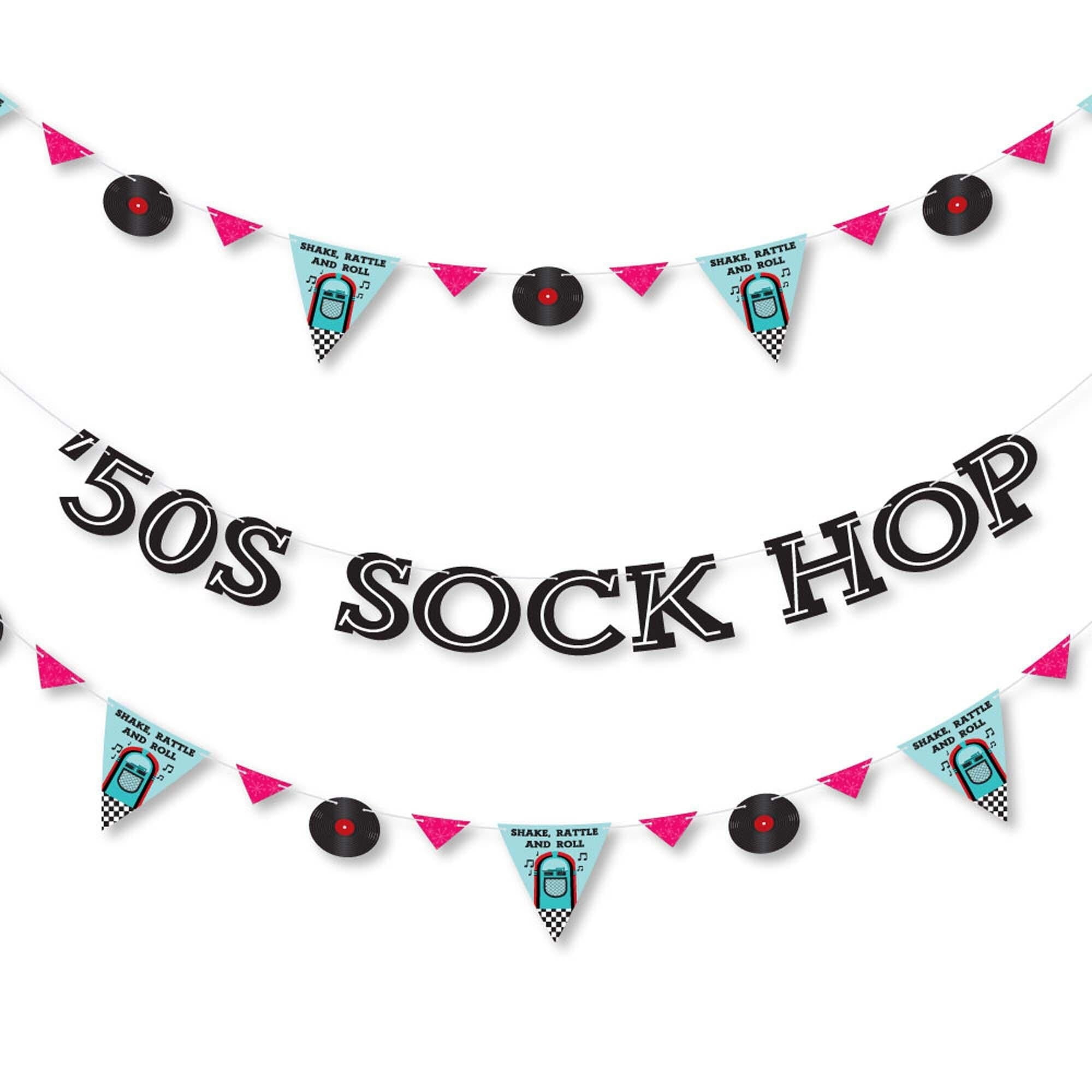 Big Dot of Happiness 50's Sock Hop - 1950s Rock N Roll Party Letter ...