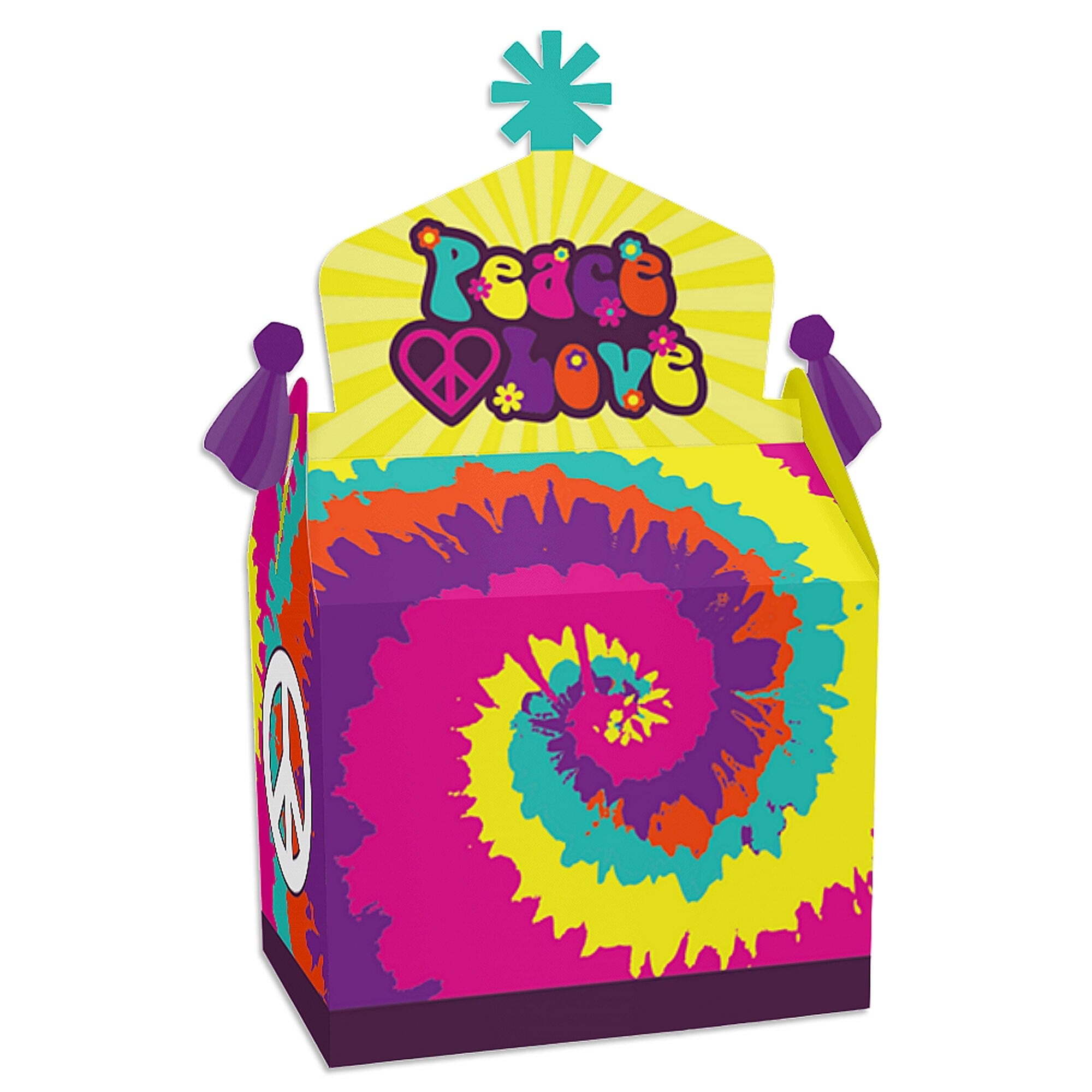 Big Dot of Happiness 60's Hippie - Treat Box Party Favors - 1960s ...