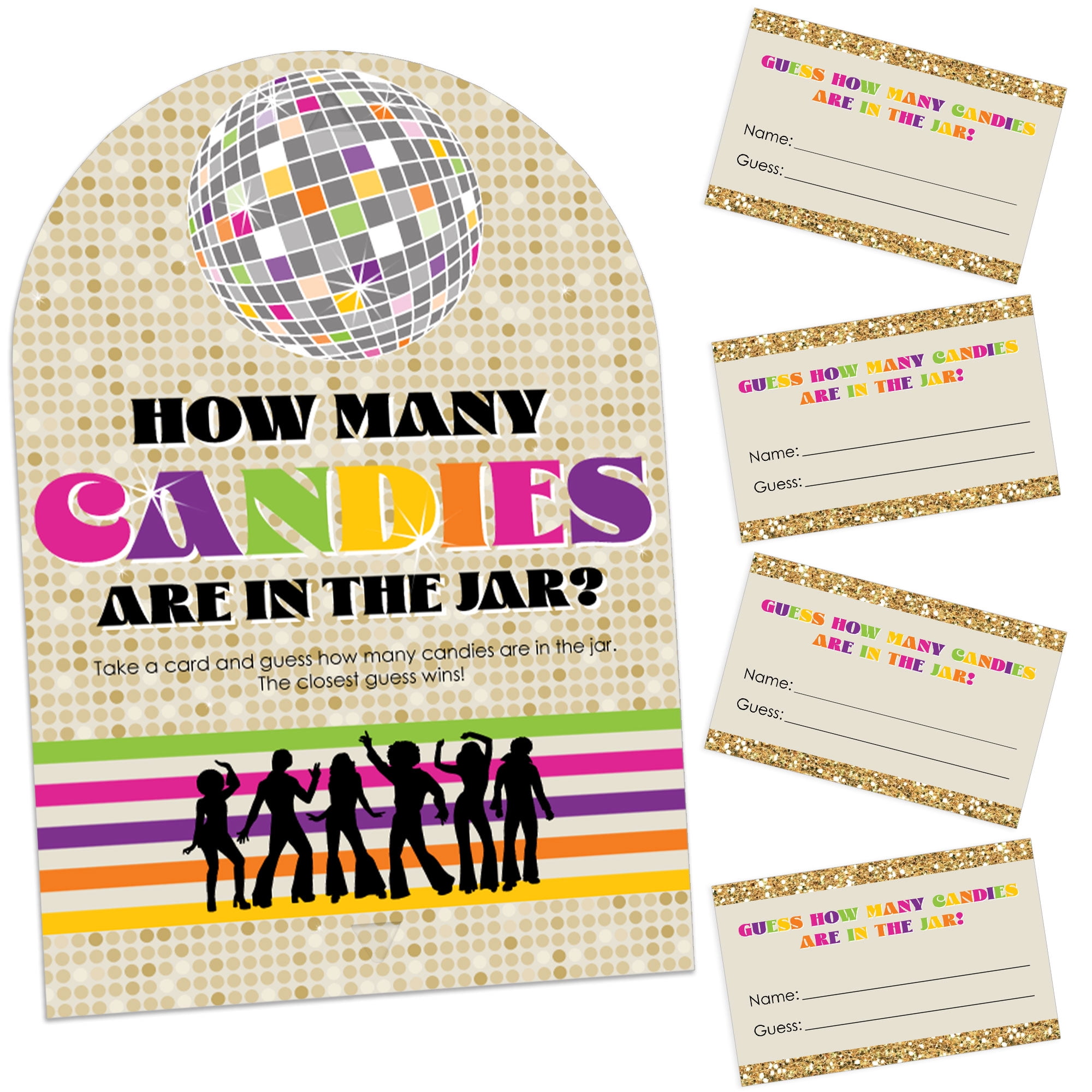 Big Dot of Happiness 70’s Disco - How Many Candies 1970s Disco Fever ...