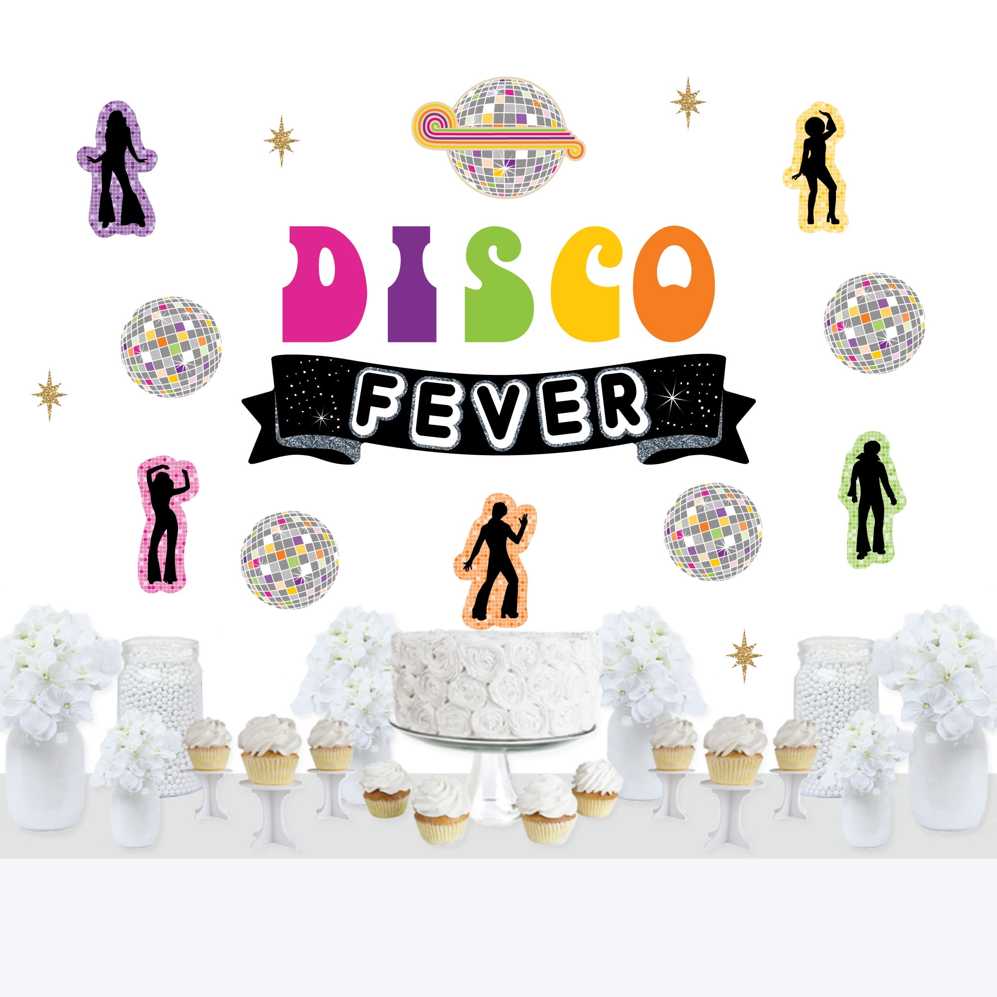 Big Dot of Happiness 70's Disco - Peel and Stick 1970s Disco Fever ...
