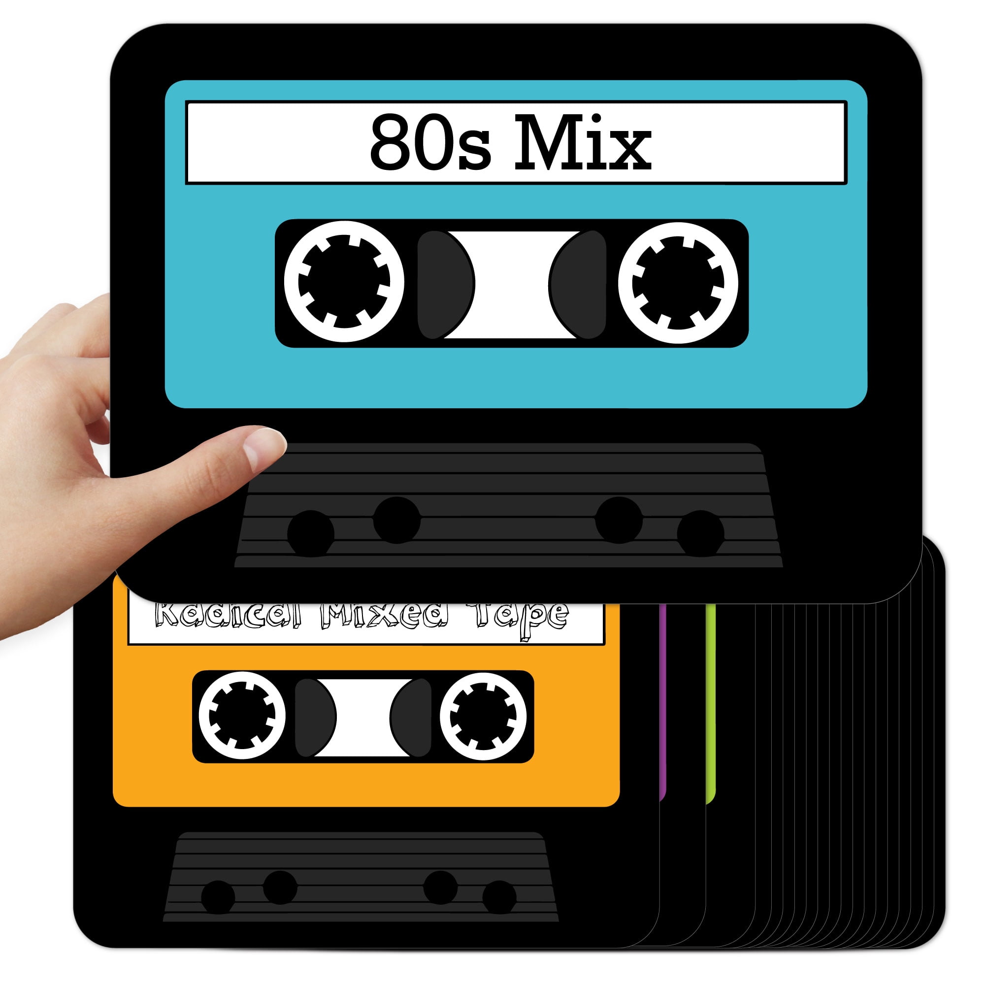 Big Dot of Happiness 80's Retro - Assorted Cassette Tape Decorations ...