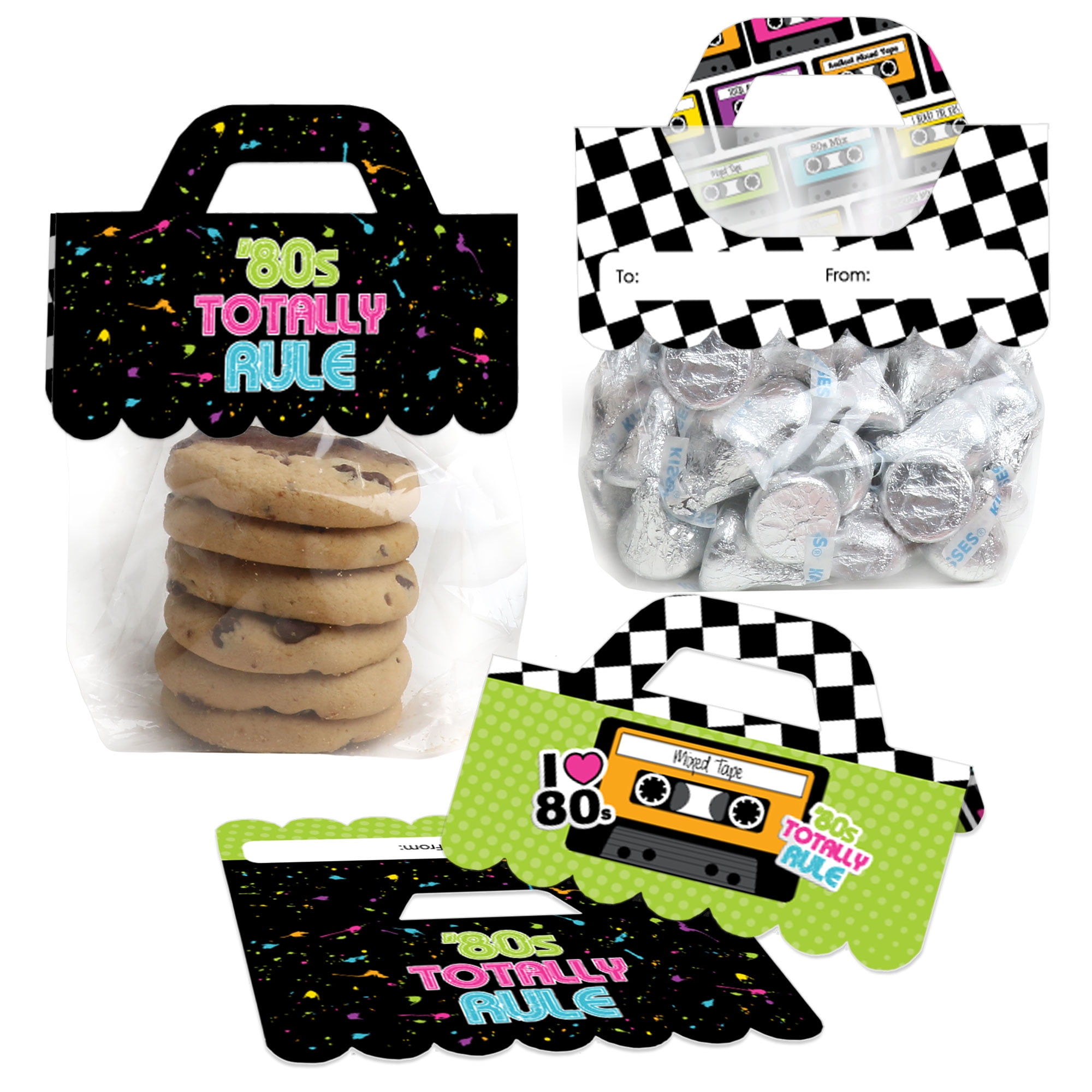 Big Dot of Happiness 80's Retro DIY Totally 1980s Party Clear Goodie ...