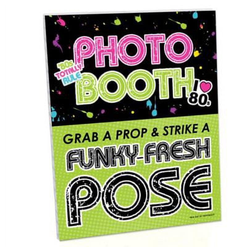 Big Dot of Happiness 80's Retro Photo Booth Sign - Totally 1980s Party ...