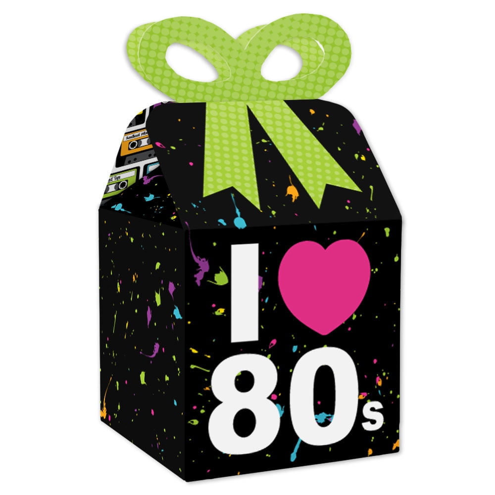 Big Dot of Happiness 80's Retro - Square Favor Gift Boxes - Totally ...