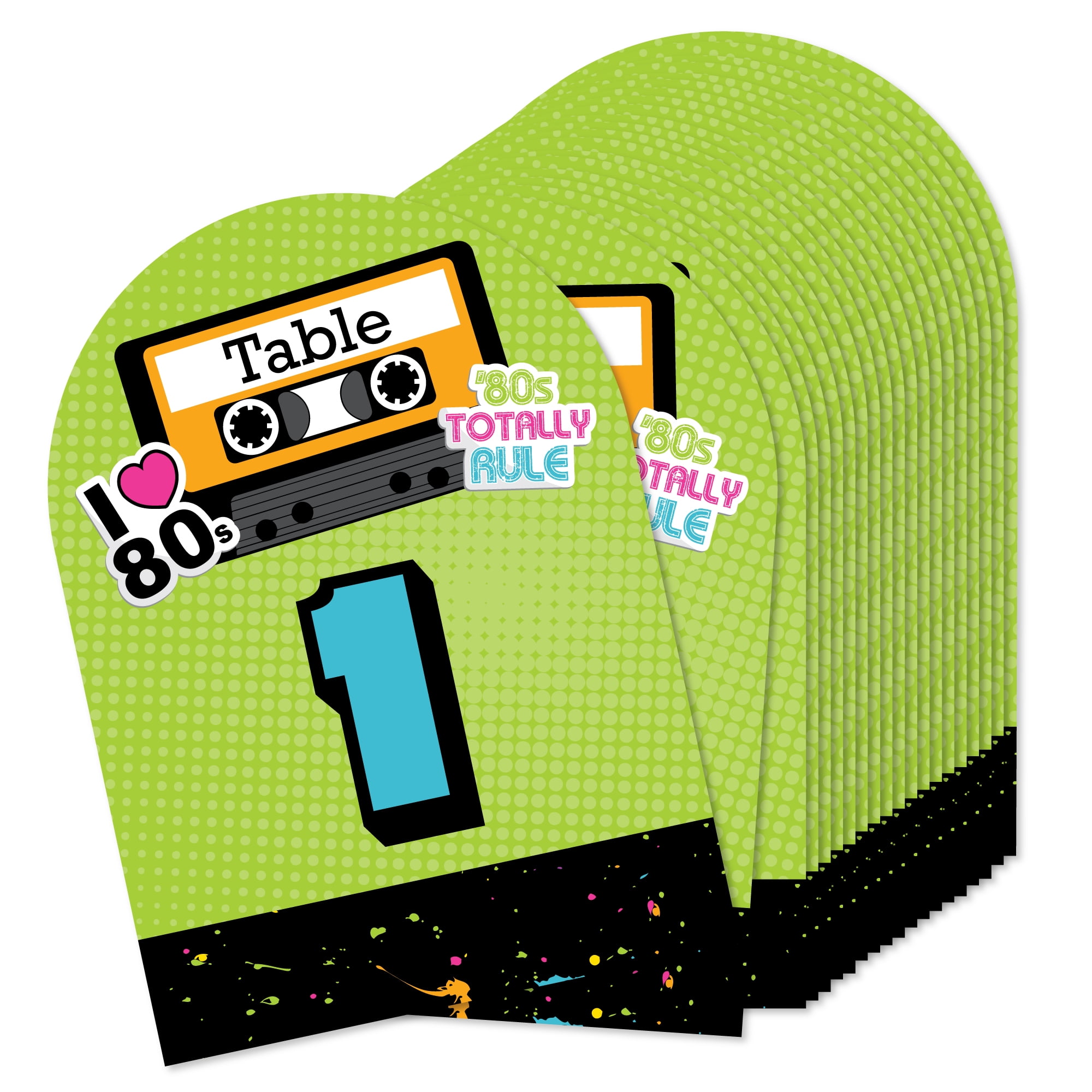 Big Dot of Happiness 80’s Retro - Totally 1980s Party Double-Sided 5 x ...
