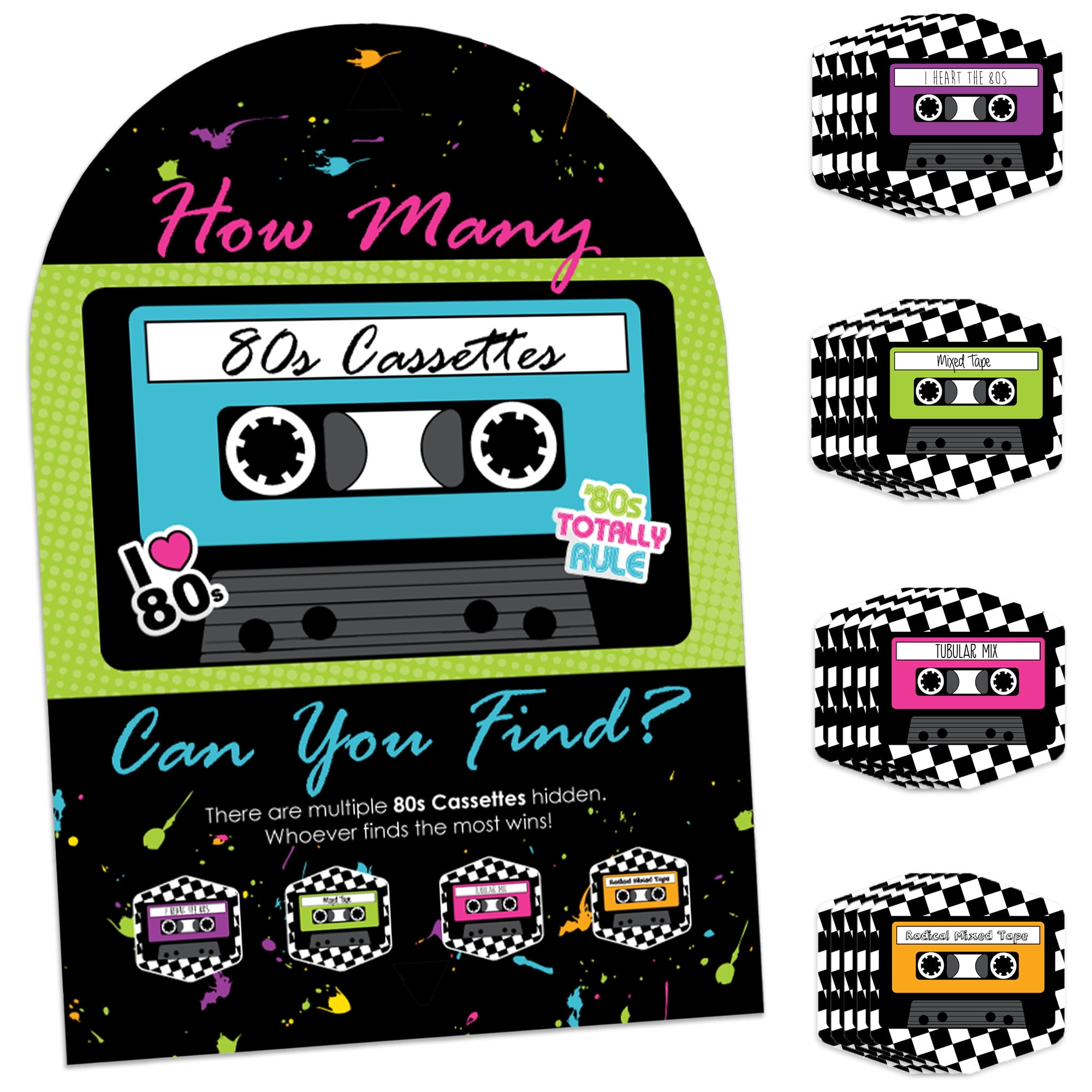 Big Dot of Happiness 80’s Retro - Totally 1980s Party Scavenger Hunt ...