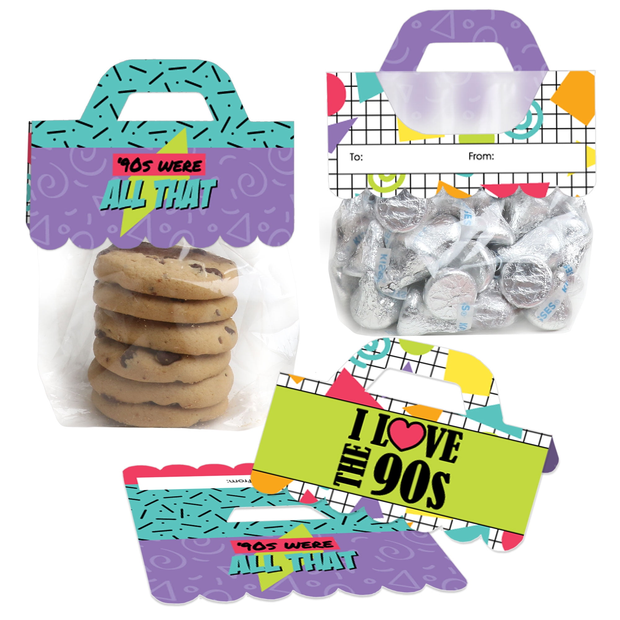 Big Dot of Happiness 90's Throwback DIY 1990s Party Clear Goodie Favor ...