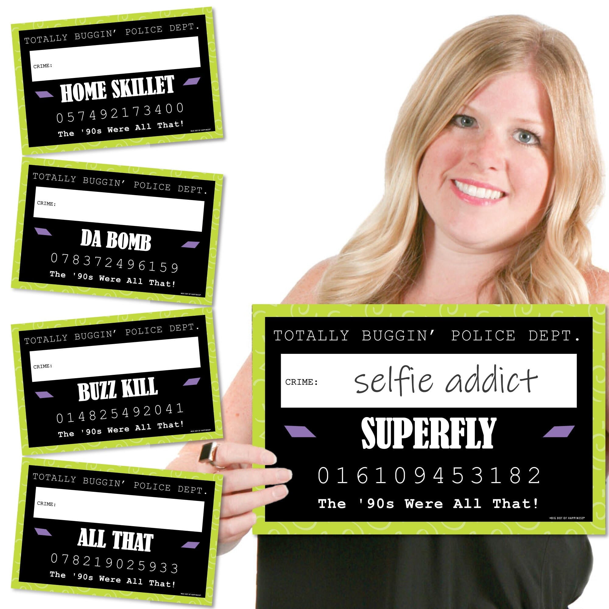 Big Dot of Happiness 90's Throwback - Party Mug Shots - Photo Booth ...