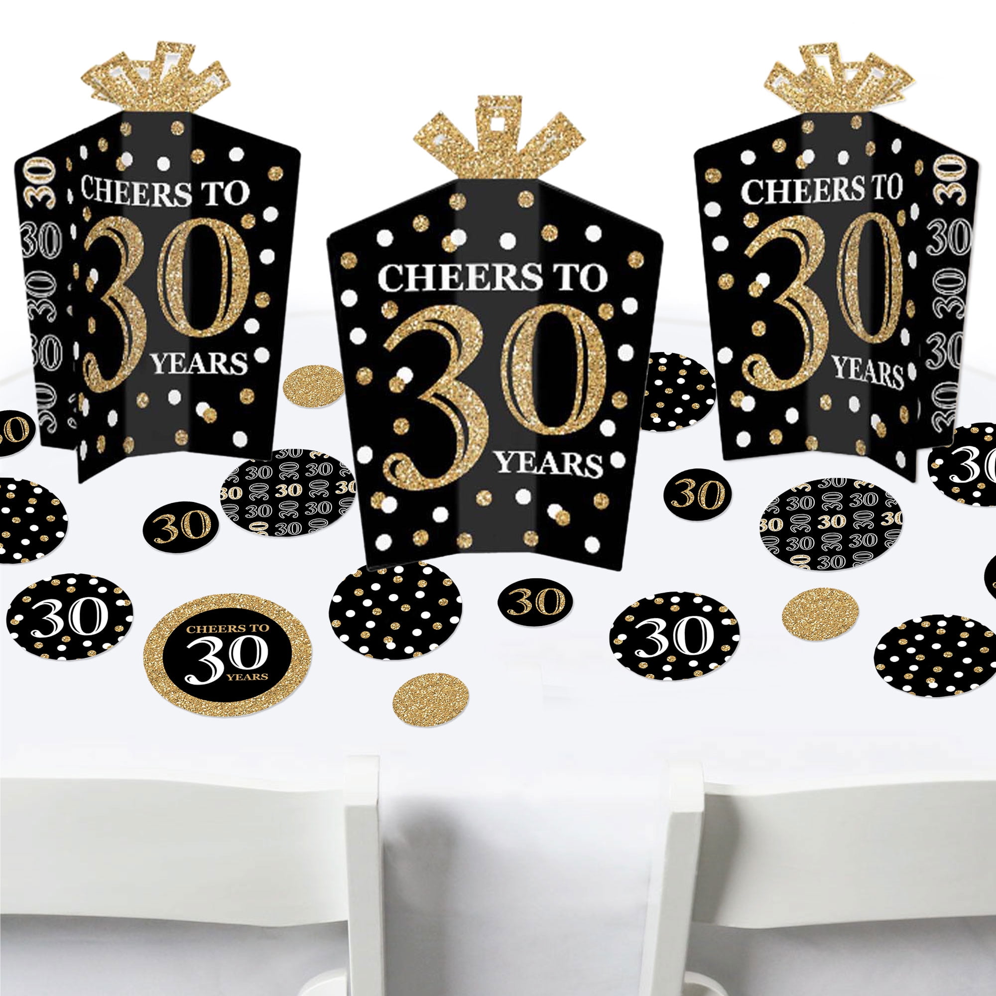 Big Dot of Happiness Adult 30th Birthday - Gold - Birthday Party Decor ...