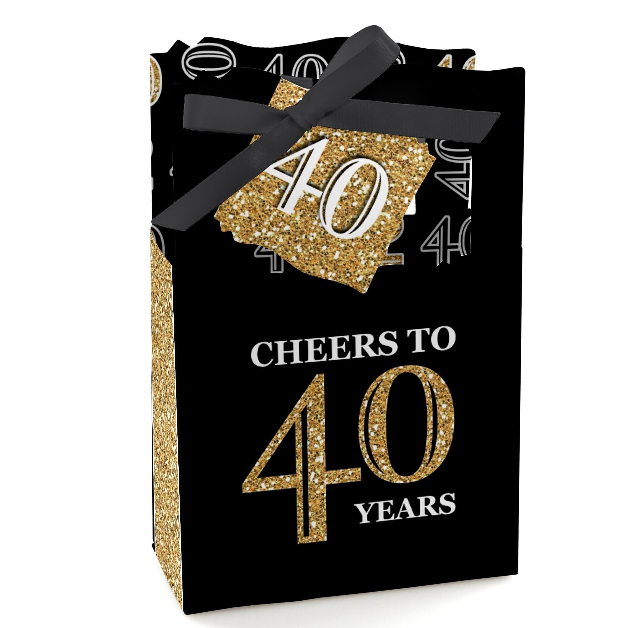Big Dot of Happiness Adult 40th Birthday - Gold - Birthday Party Favor ...