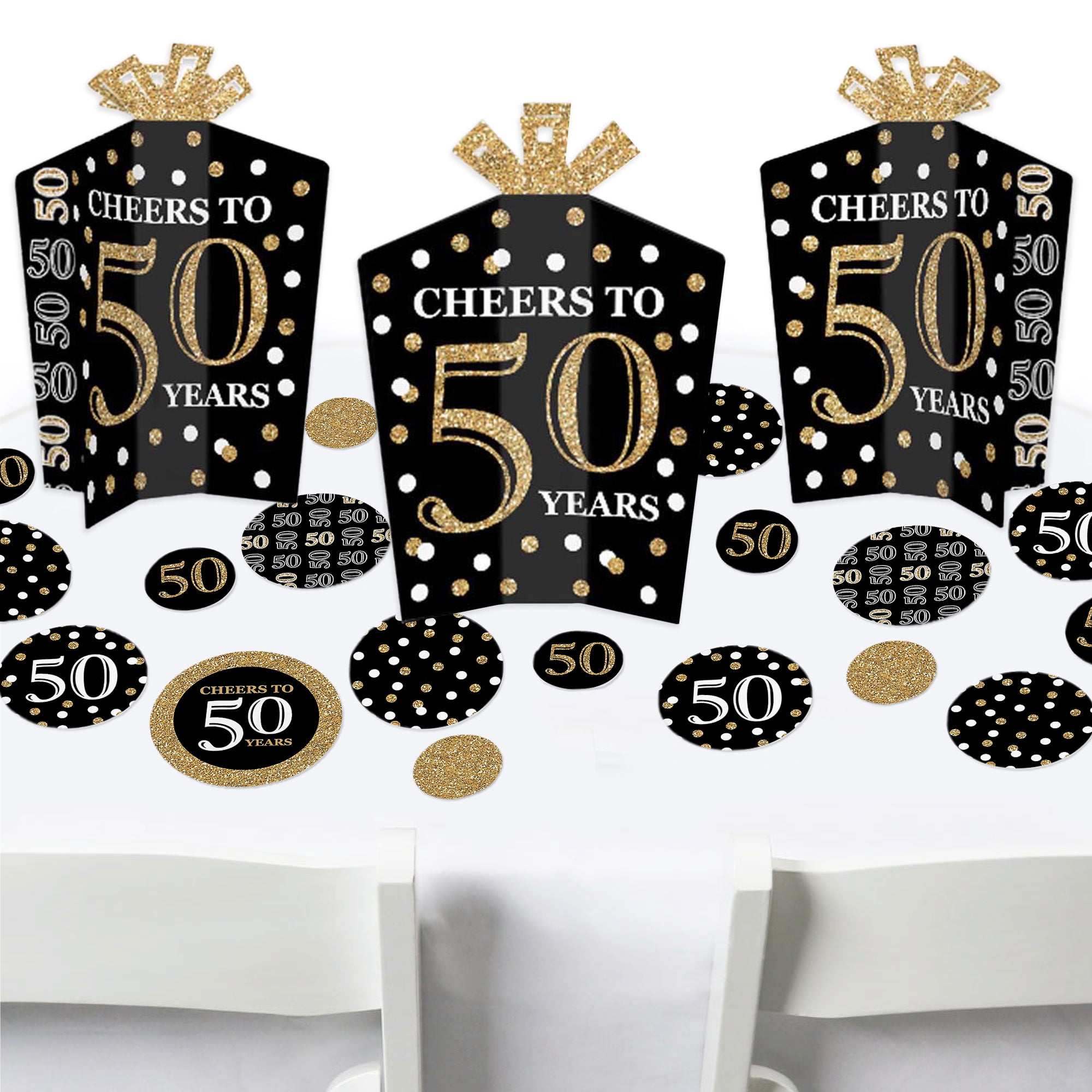 Big Dot of Happiness Adult 50th Birthday - Gold - Birthday Party Decor ...